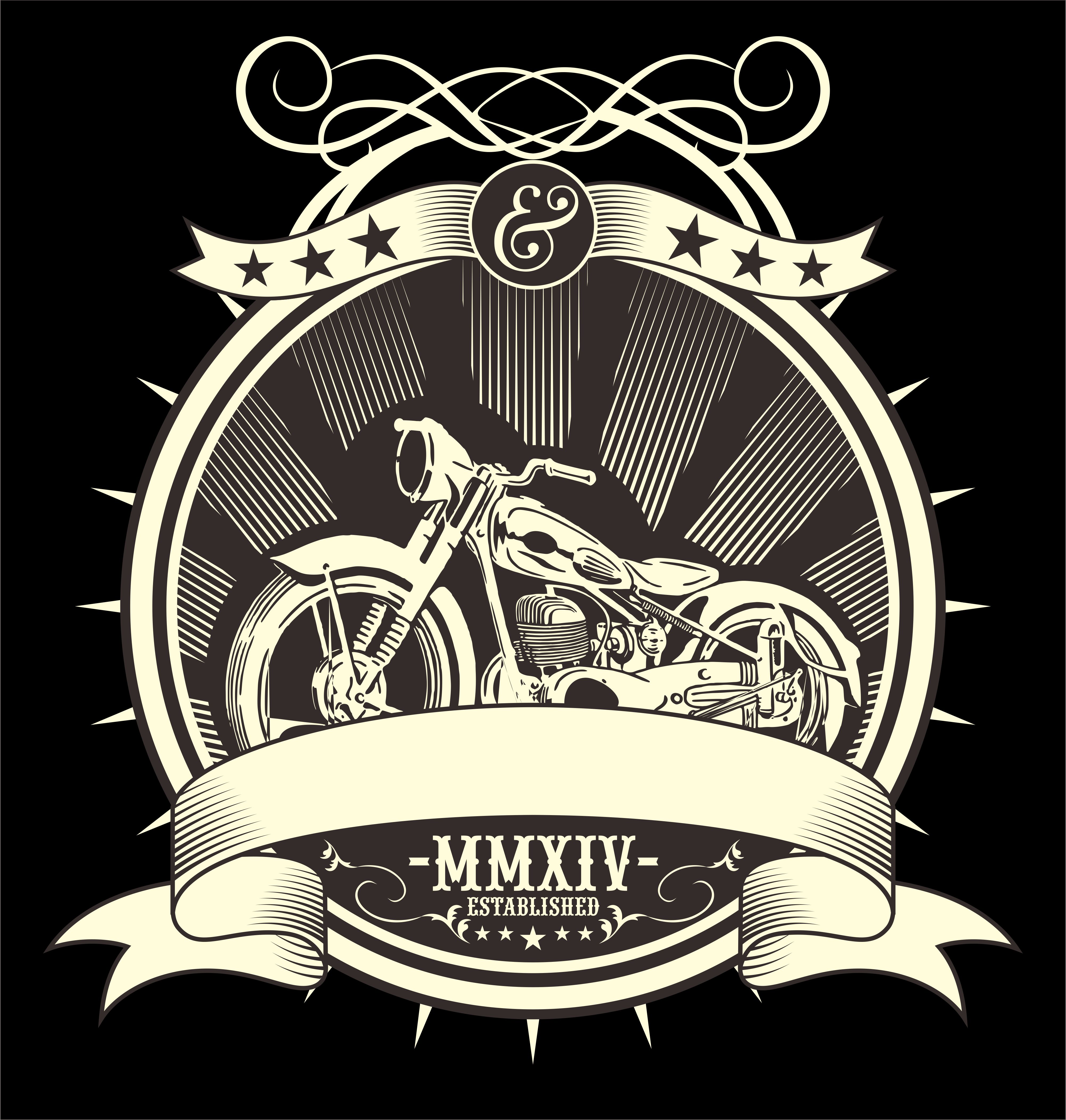 Vintage Motorcycle Vector Hand Drawing 533099 Vector Art At Vecteezy