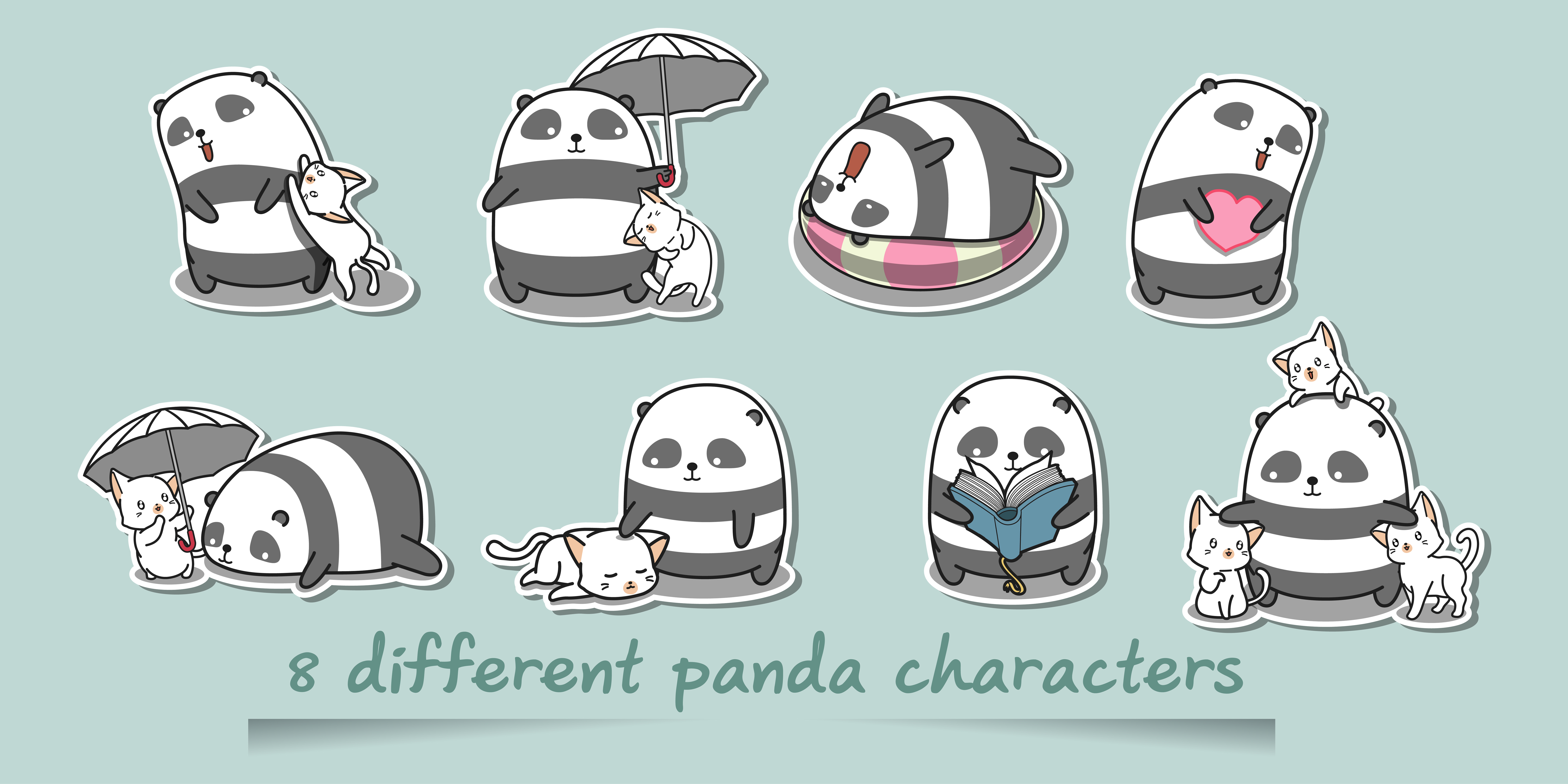 8 Different Panda Characters 534130 Vector Art At Vecteezy 8 Different Panda Characters 534130 Vector Art At Vecteezy