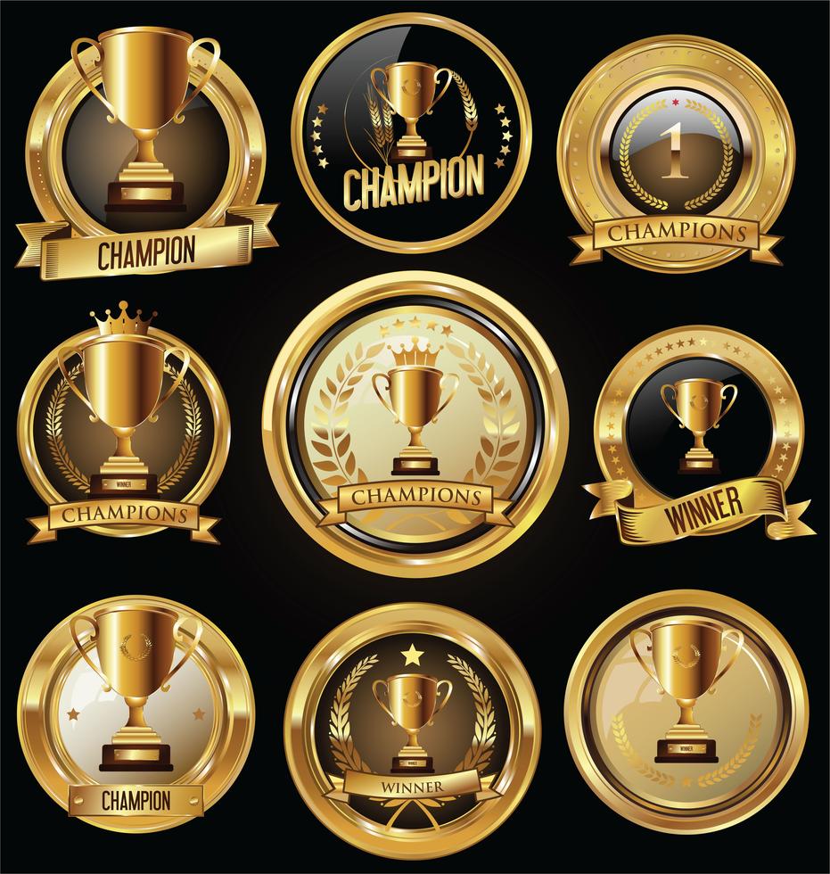 Trophy Emblems 535381 Vector Art at Vecteezy