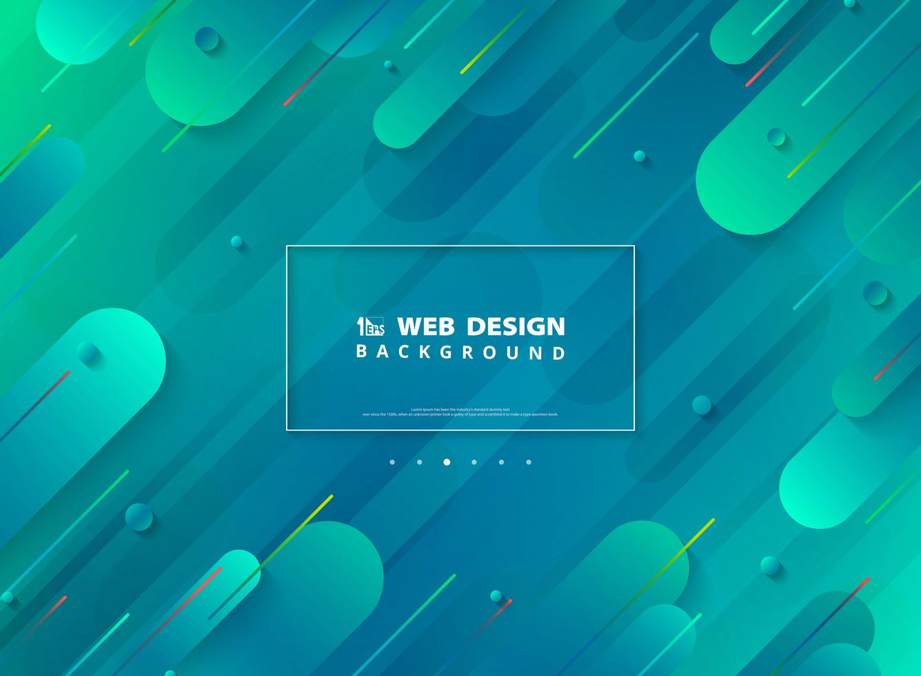 Abstract modern web page design of minimal geometric vibrant colorful ...
