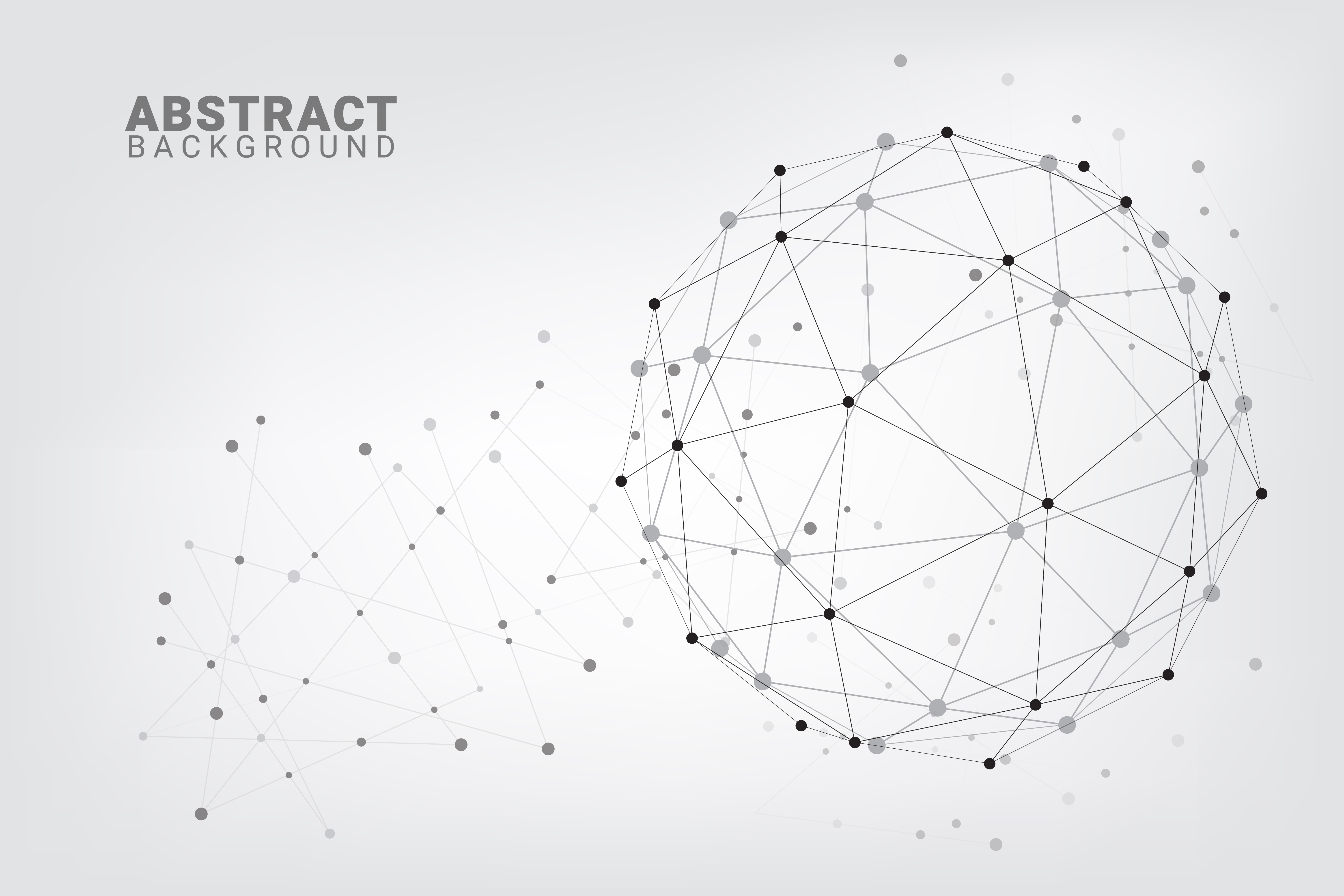 Abstract Technology Backgroundgeometric Vector Background Global Network Connections With