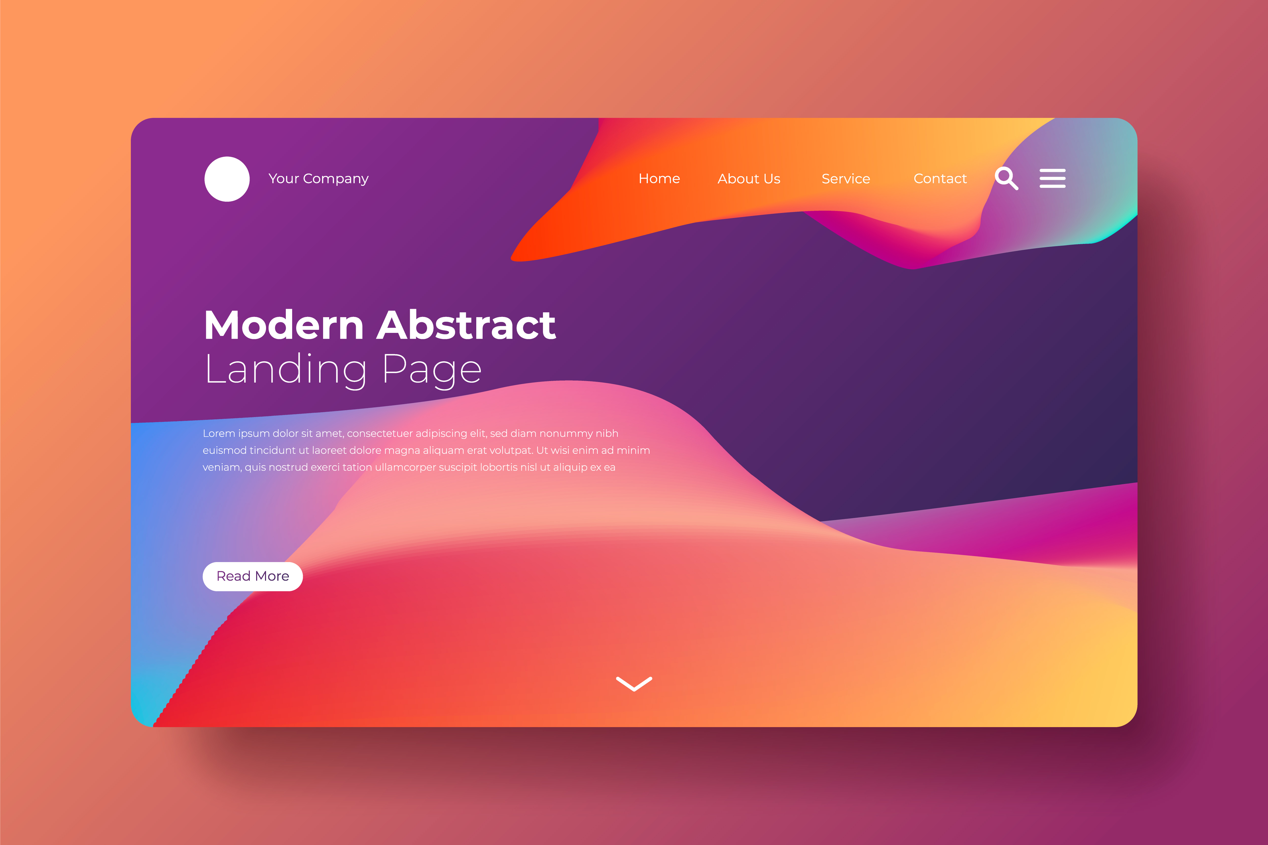 Modern abstract landing page 536246 Vector Art at Vecteezy