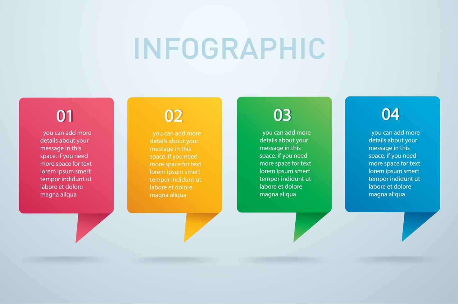 square info graphic Vector template with 4 options. Can be used for web ...