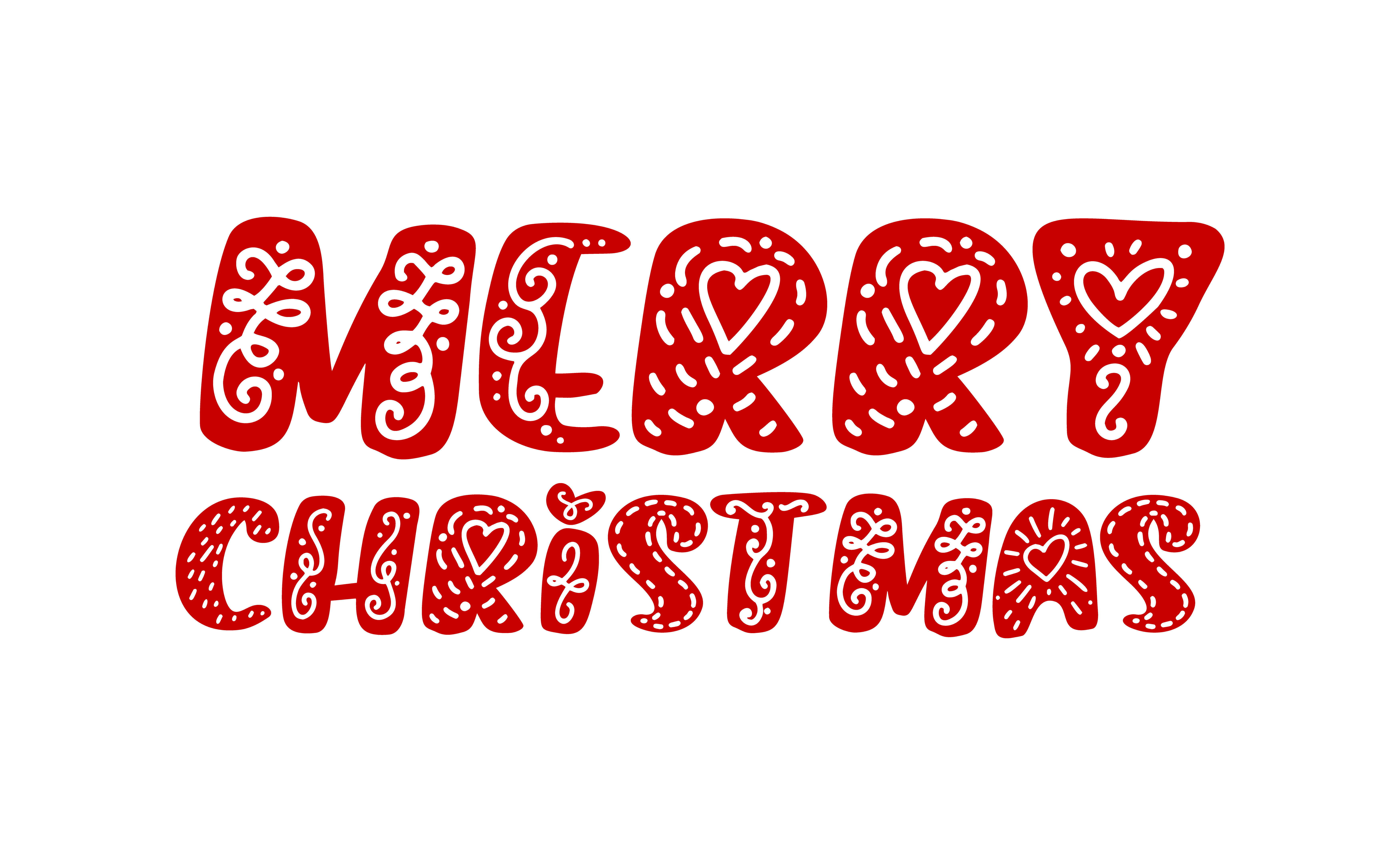 Merry Christmas Hand Drawn Lettering Text Vector Illustration Xmas