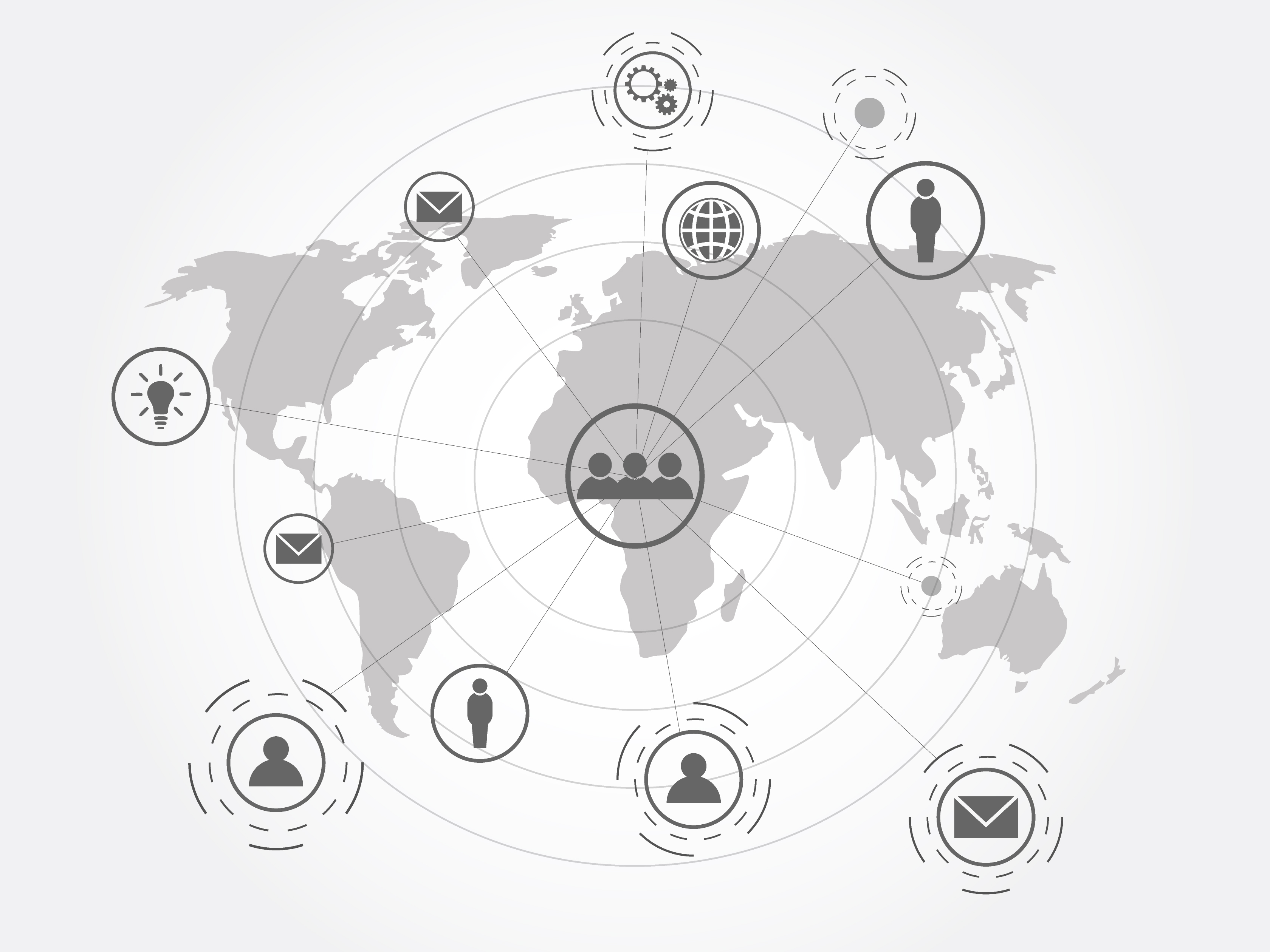 Global Network Connection With World Map Background 538500 Vector Art