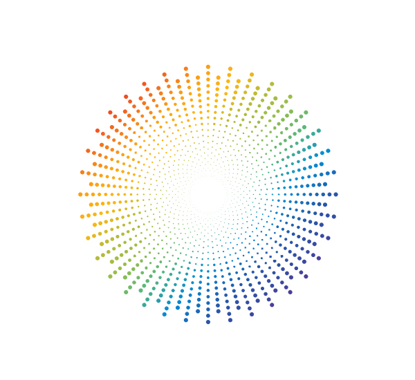 Abstract colorful rainbow dot pattern background - Vector illustration ...