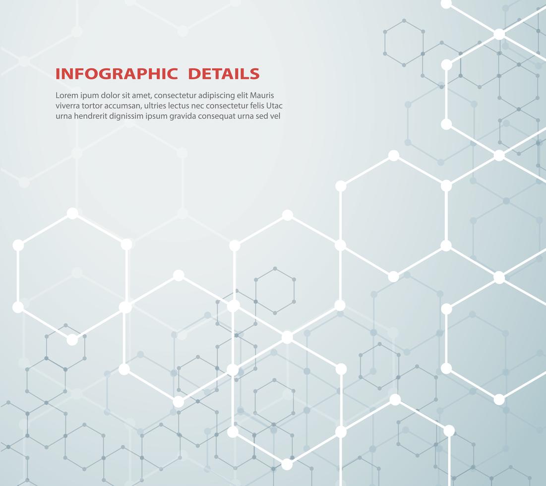 the shape of hexagon concept design abstract technology background ...