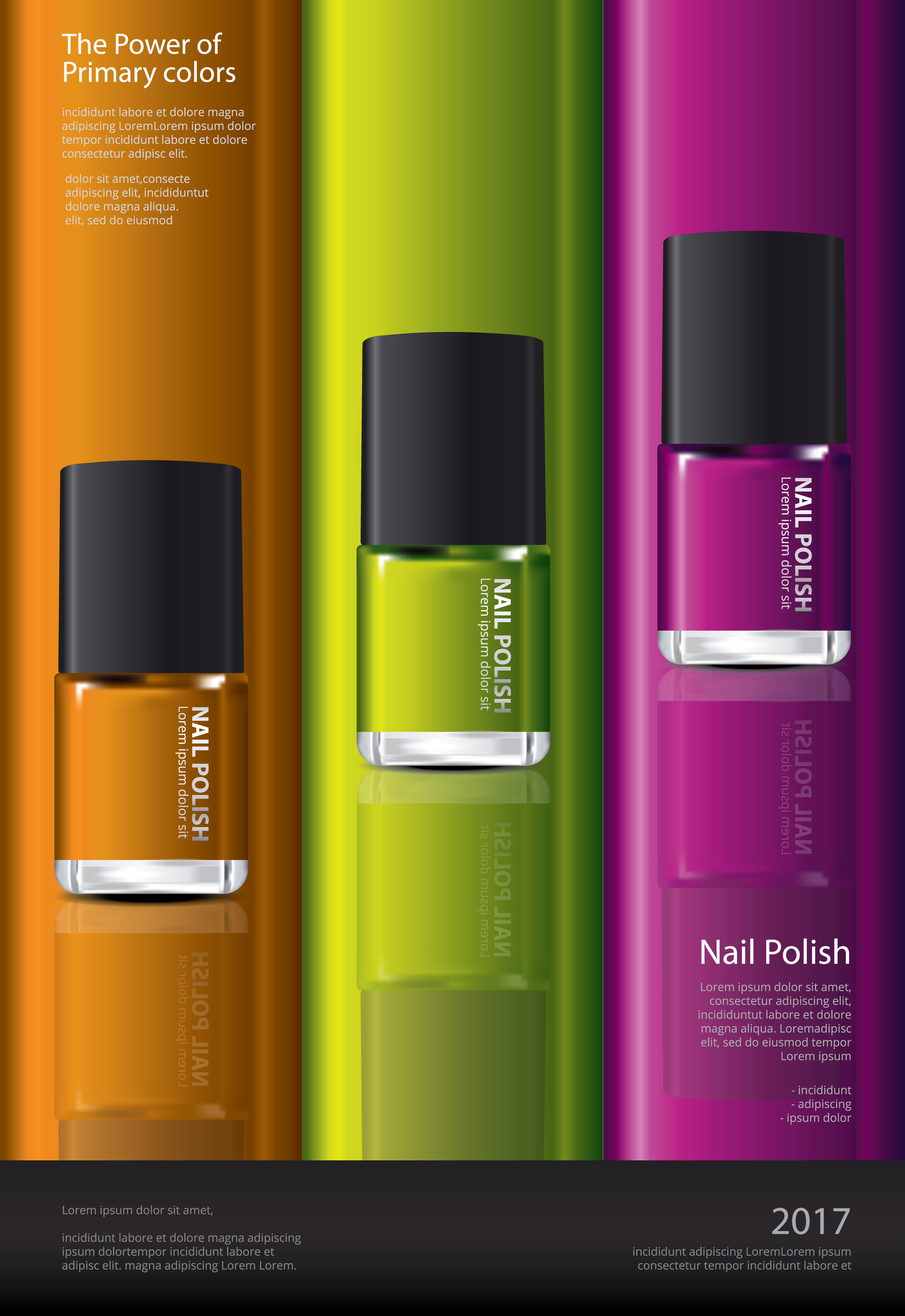 Nail Polish Poster Design Template Vector Illustration 539932 Vector Nail Polish Poster Design Template Vector Illustration 539932 Vector
