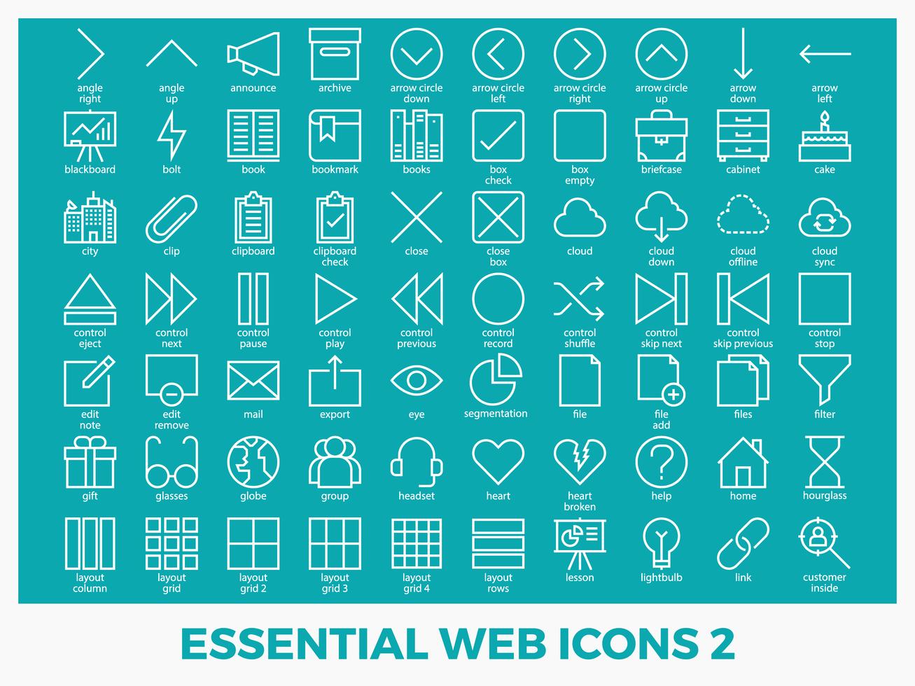 Essential mixed web icons 540101 Vector Art at Vecteezy