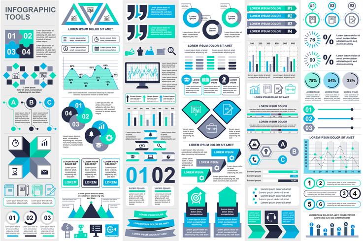 Infographic elements data visualization vector design template. Can be ...