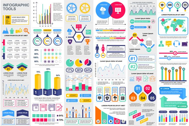 Infographic elements data visualization vector design template. Can be ...