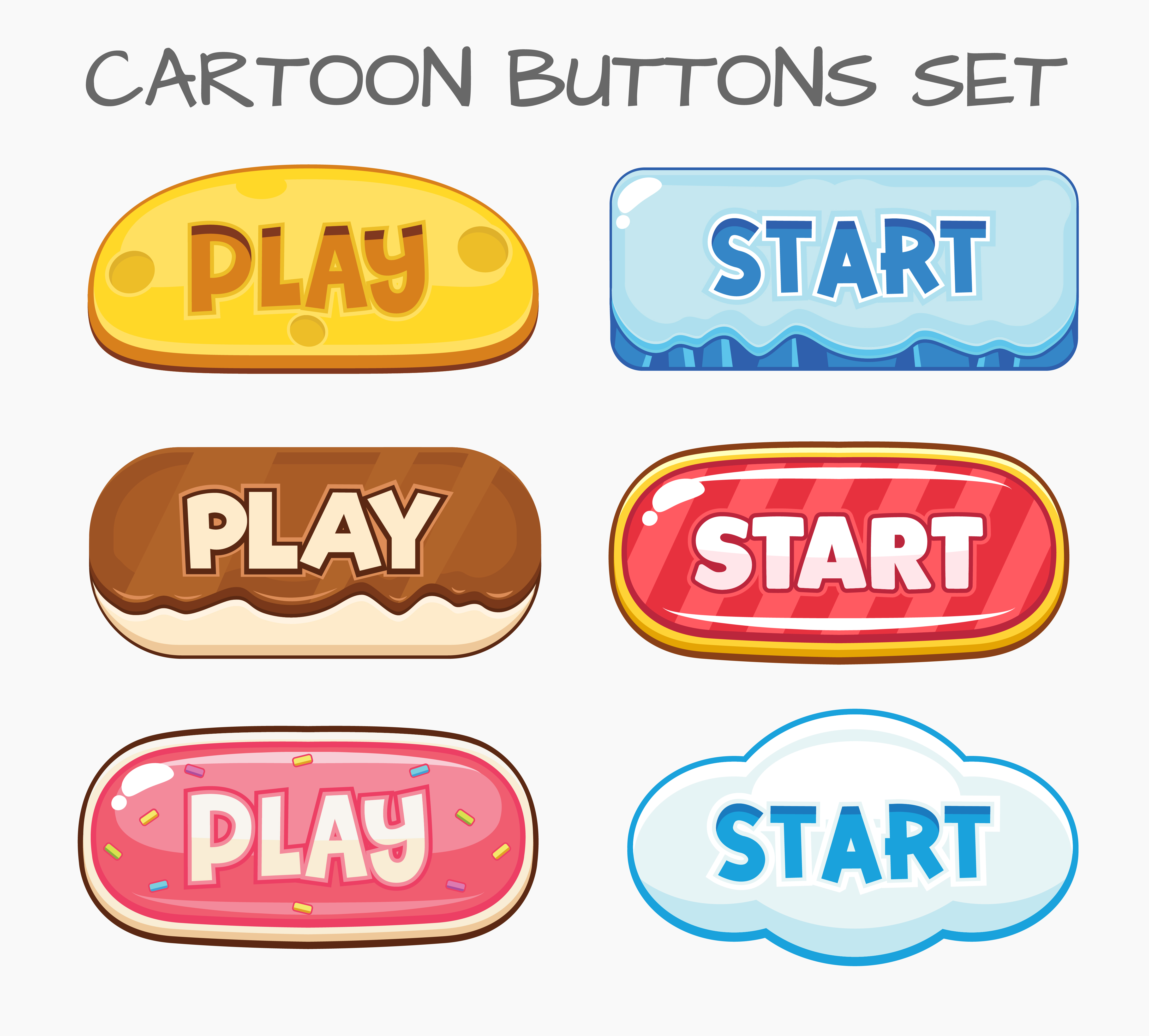 Cartoon buttons set game.Vector illustration 540934 Vector Art at Vecteezy Cartoon buttons set game.Vector illustration 540934 Vector Art at Vecteezy