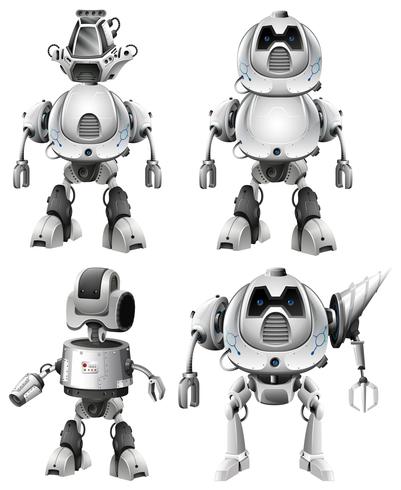 Set of robot character 541289 Vector Art at Vecteezy