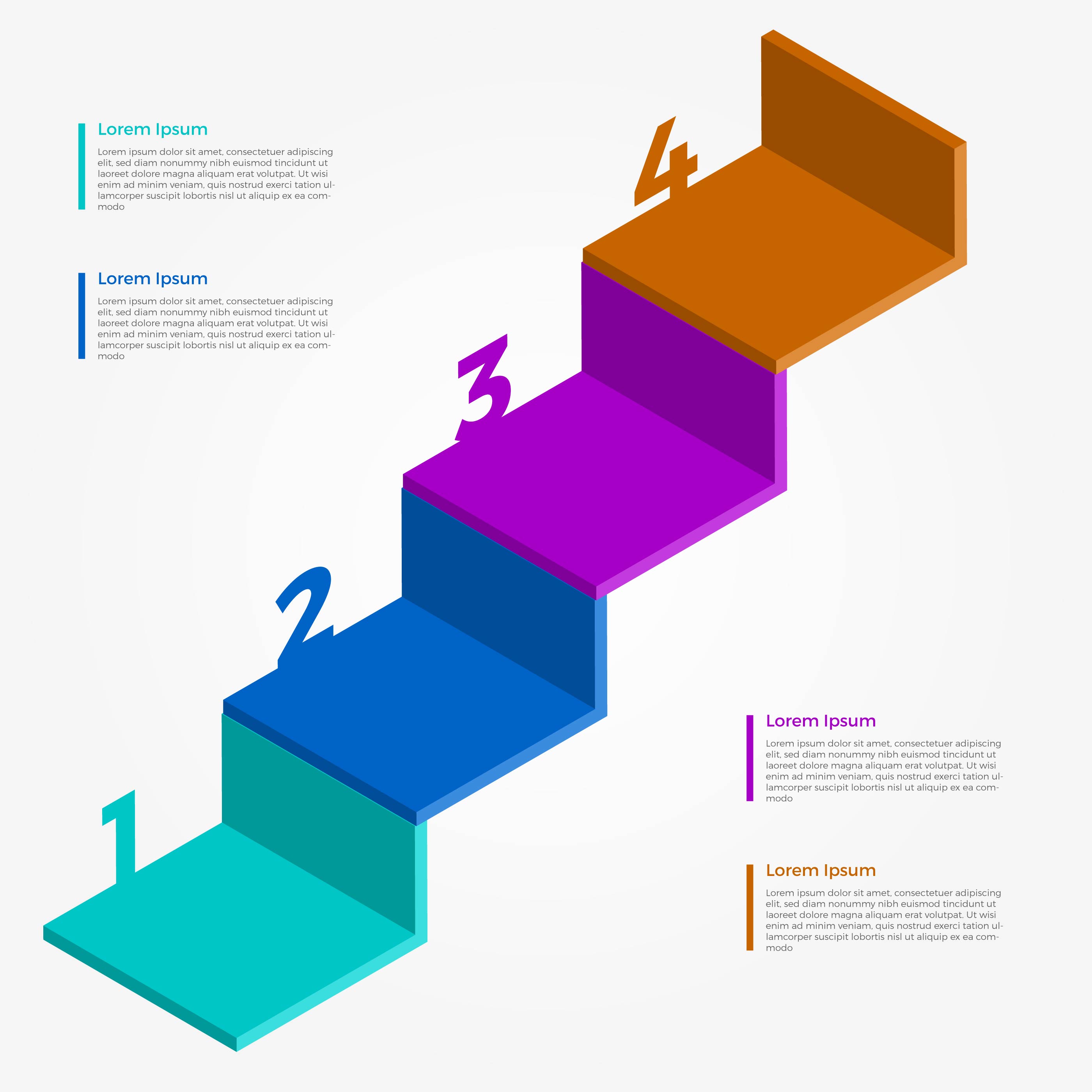 Flat 3D infographic Step Vector Template 541692 Vector Art at Vecteezy