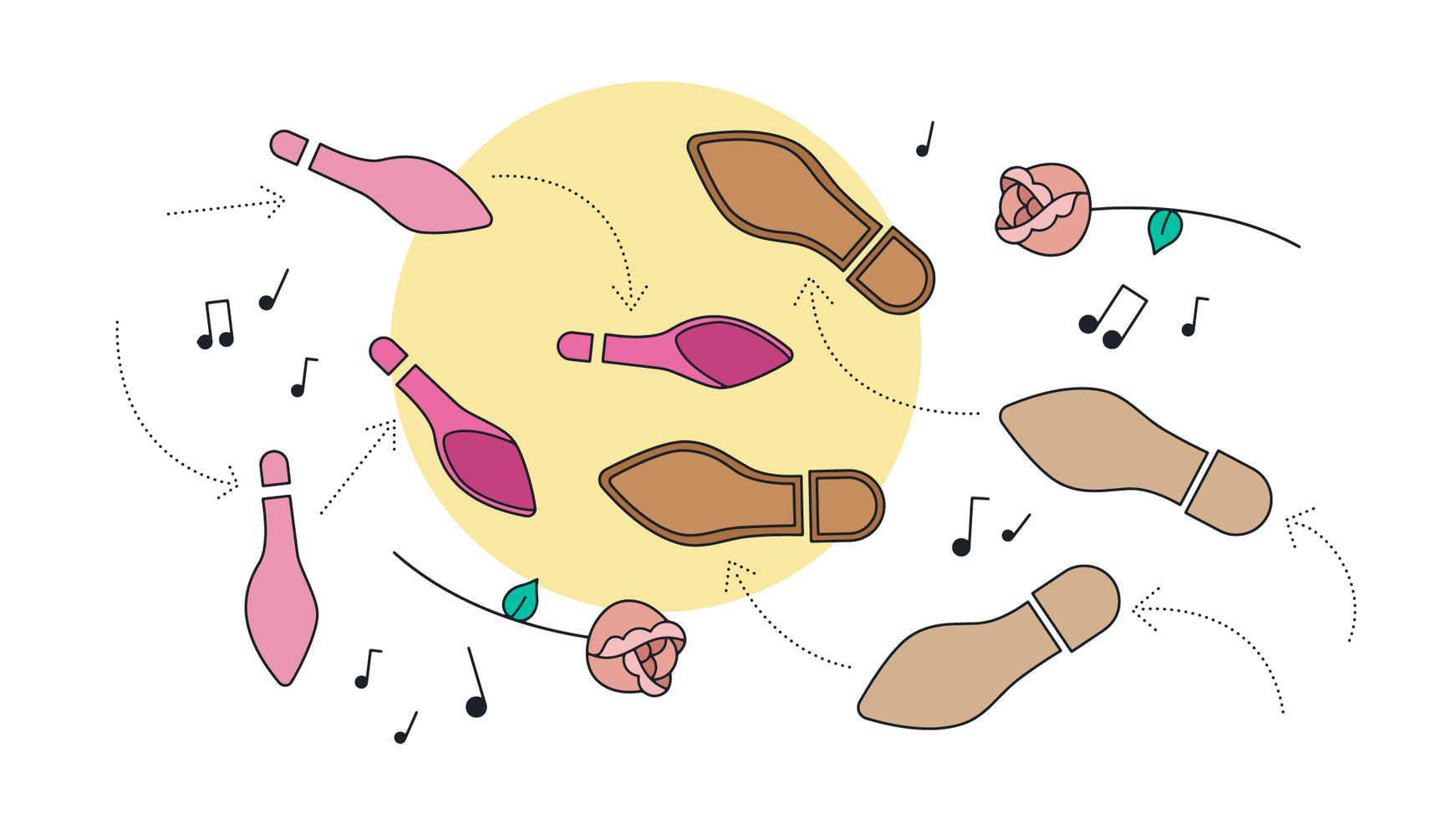 Dance Steps Vector 541954 Vector Art at Vecteezy