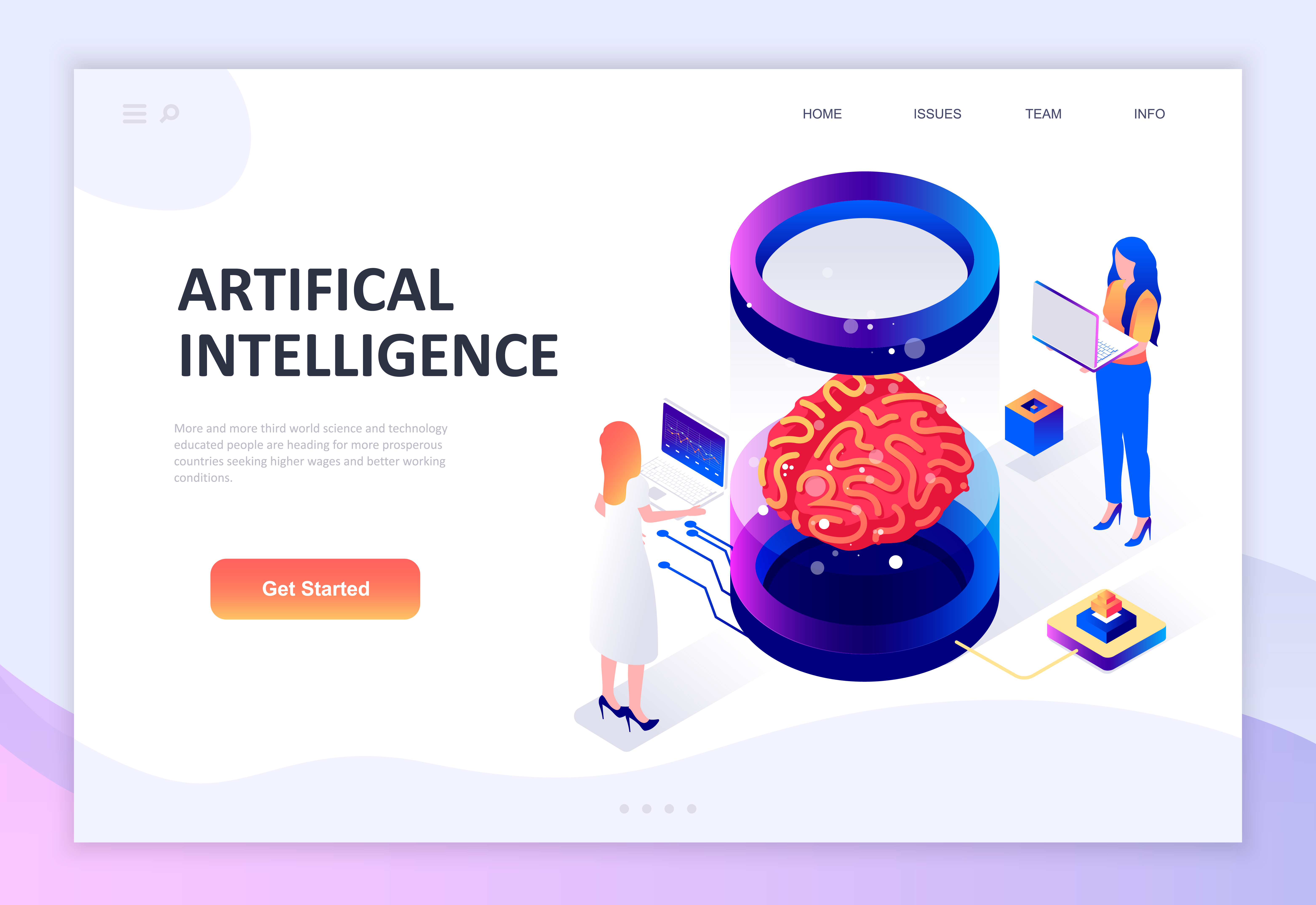Modern flat design isometric concept of Artificial Intelligence 543728 ...