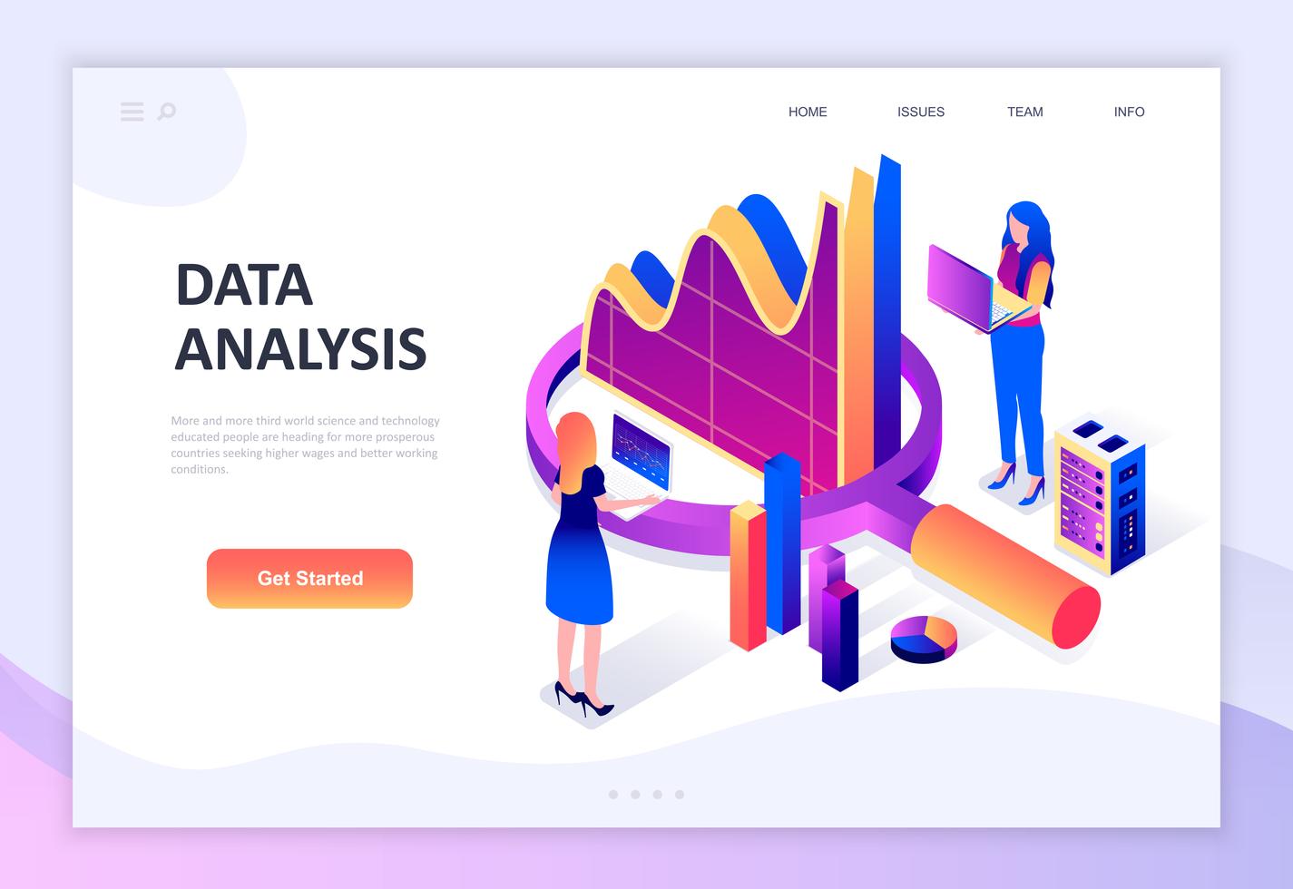 Modern flat design isometric concept of Auditing, Data Analysis 543755 ...