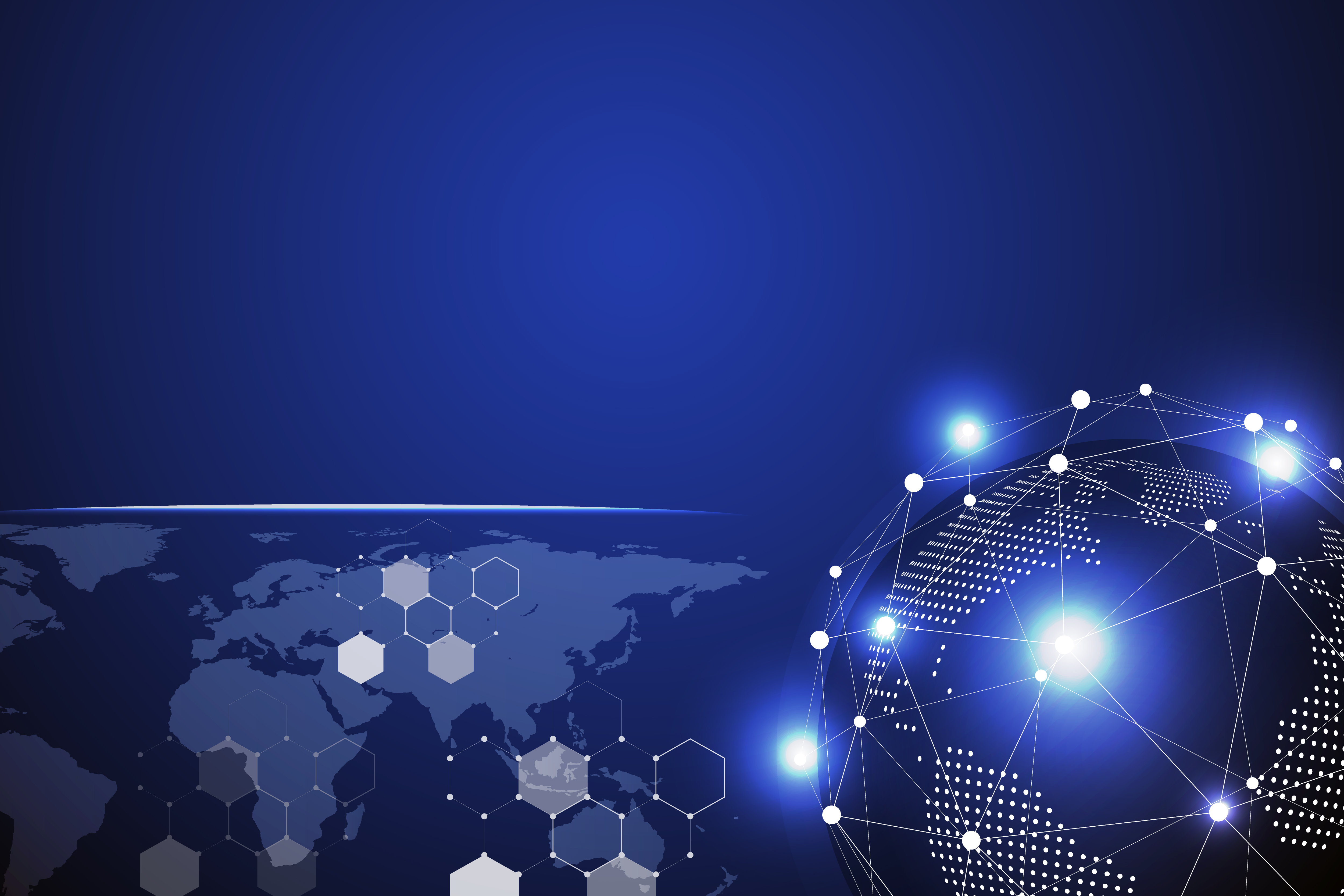 Blue technology abstract background with white line dot. Business and ... Blue technology abstract background with white line dot. Business and ...