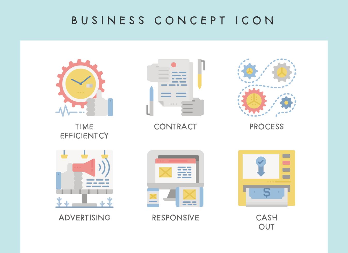 Business concept icons 548267 Vector Art at Vecteezy