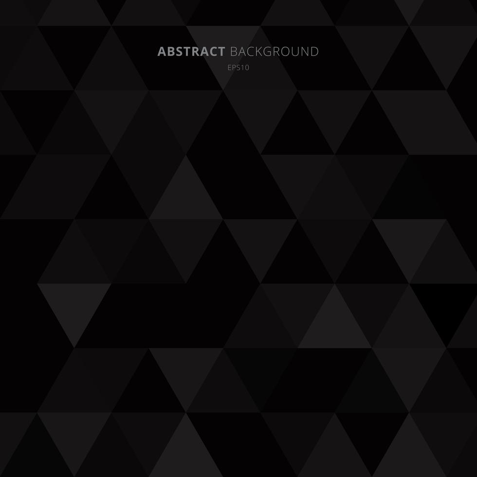Abstract black triangles pattern on dark background minimal style ...
