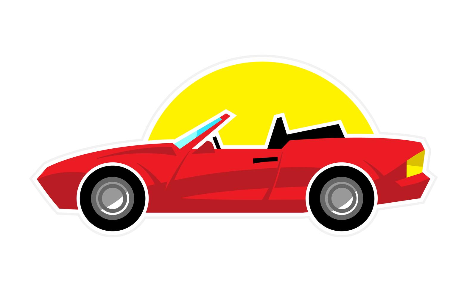 Stylized Convertible Sports Car 550681 Vector Art at Vecteezy