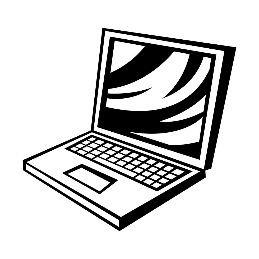 Laptop Computer Vector Icon 550867 Vector Art at Vecteezy