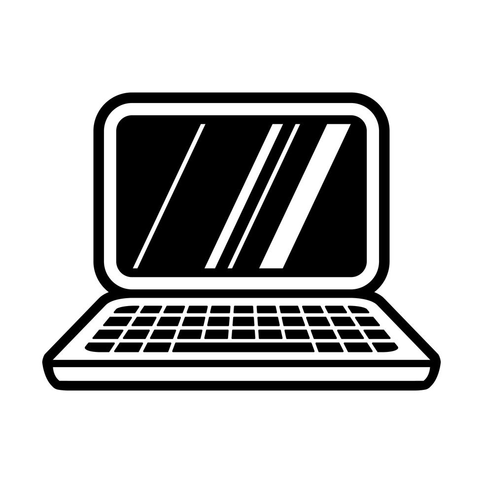 Laptop Computer Vector Icon 551220 Vector Art at Vecteezy