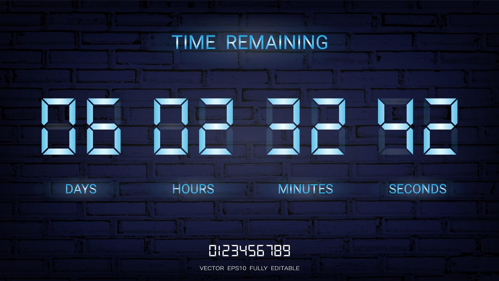 Countdown Timer Remaining Or Clock Counter Scoreboard With Days Hours