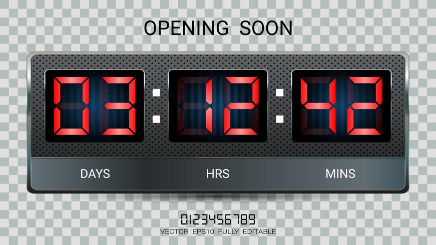 Countdown Timer Remaining Or Clock Counter Scoreboard With Days Hours And Minutes Display 6060