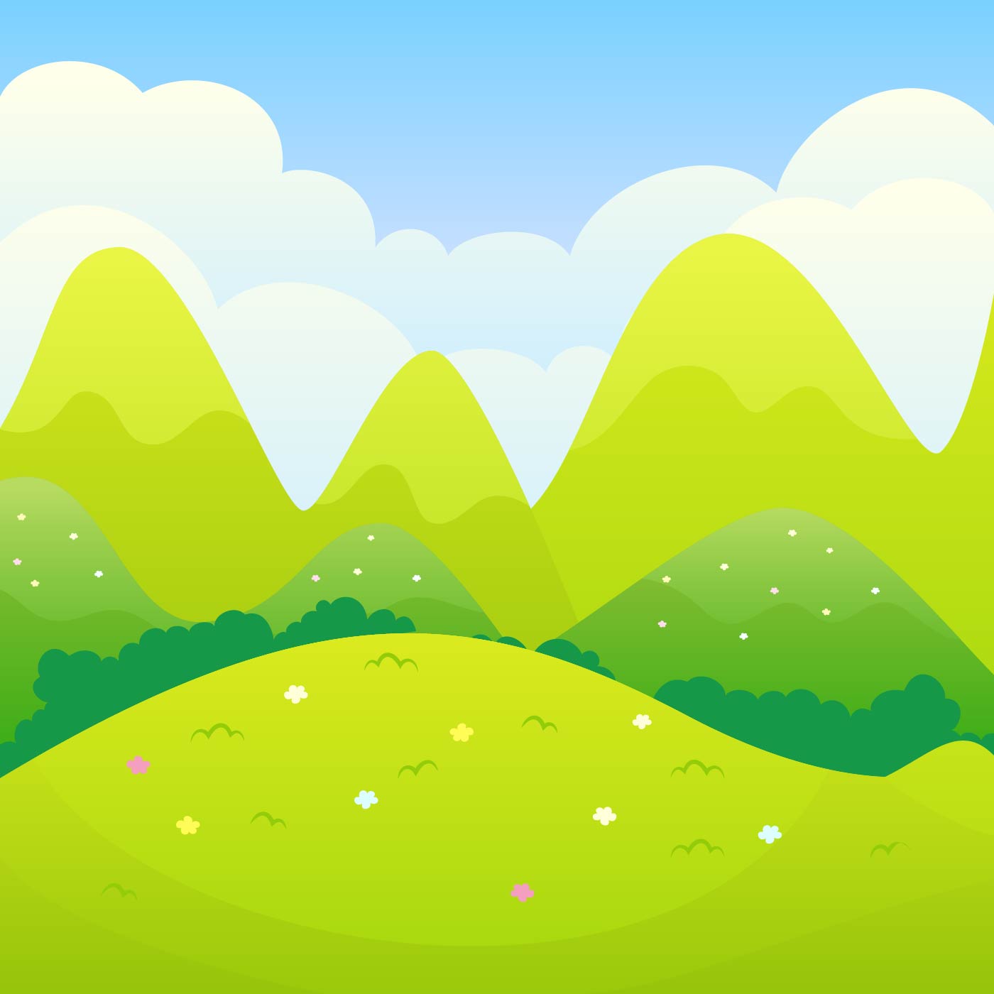 Beauty Landscape at Spring 555476 Vector Art at Vecteezy