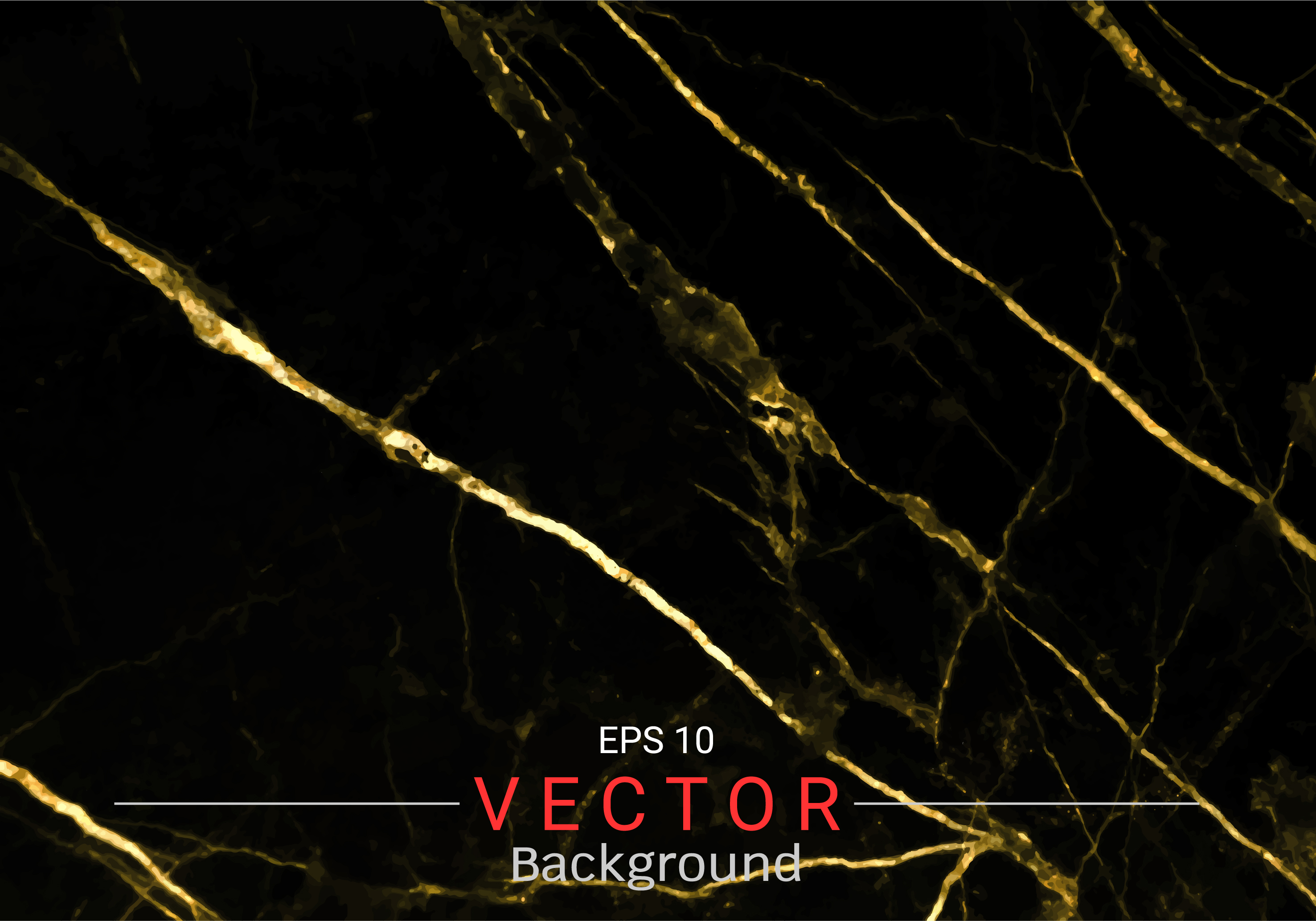 Gold marble, Vector pattern with golden foil texture on black and dark ...