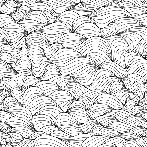 Seamless black and white waves pattern. 556239 Vector Art at Vecteezy