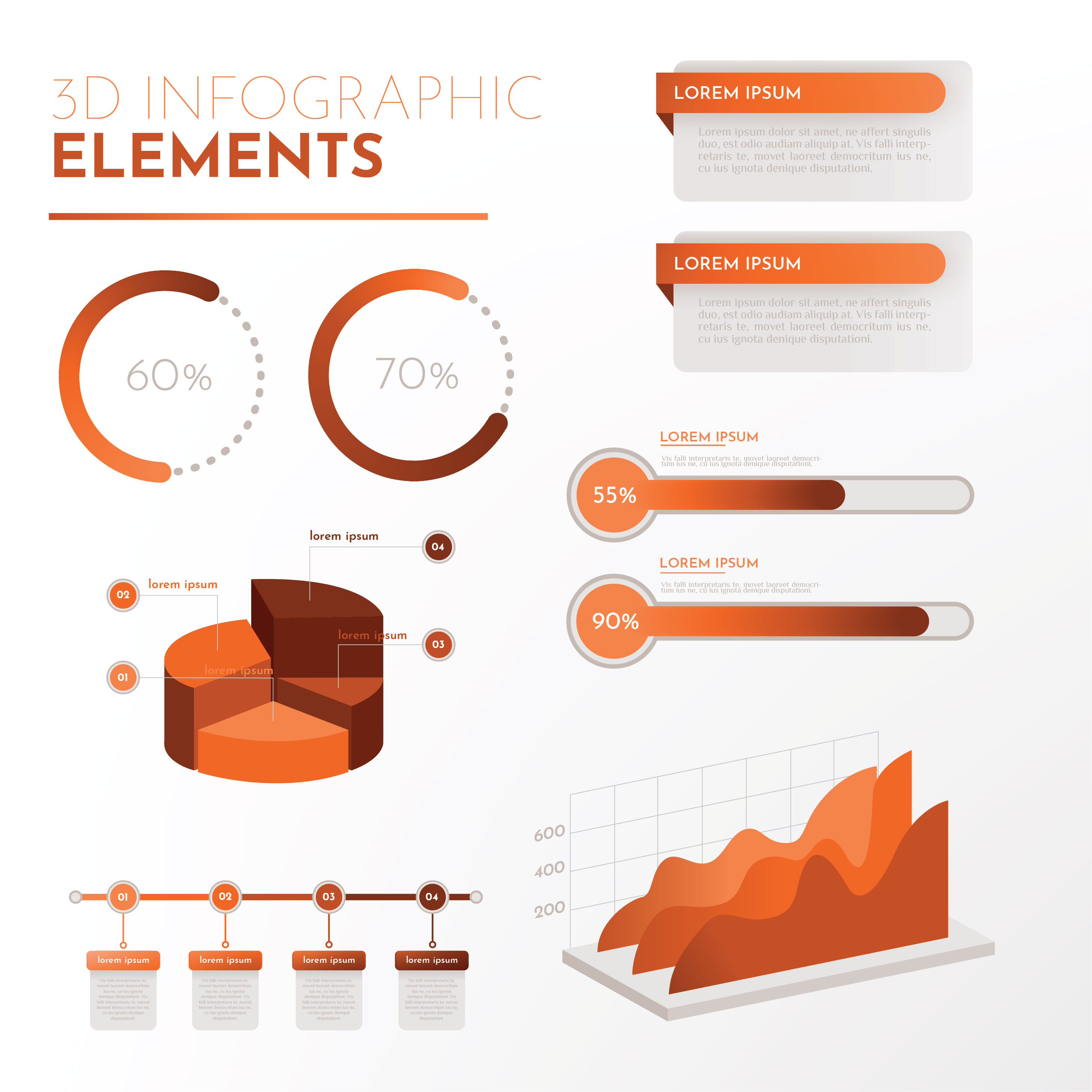 3D Infographic Elements Vector Pack 556520 Vector Art at Vecteezy