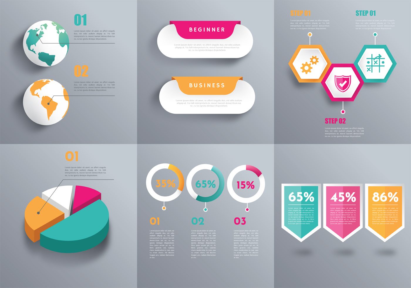 3D Infographic Elements Vector Pack 556552 Vector Art at Vecteezy