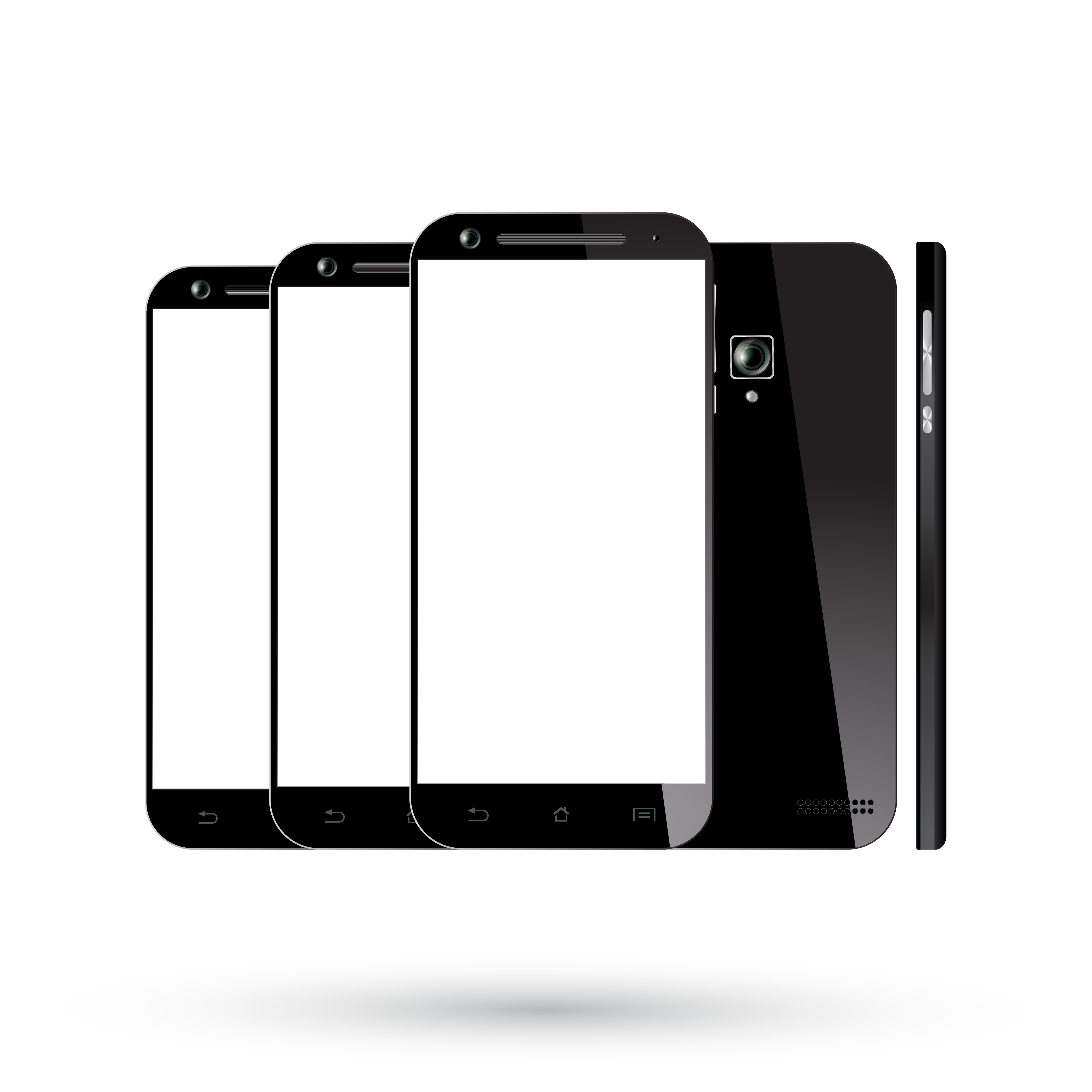 Black smartphones set 558176 Vector Art at Vecteezy