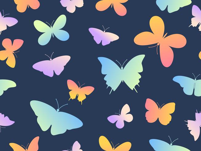 Vector illustration seamless colorful butterfly pattern background ... Vector illustration seamless colorful butterfly pattern background ...