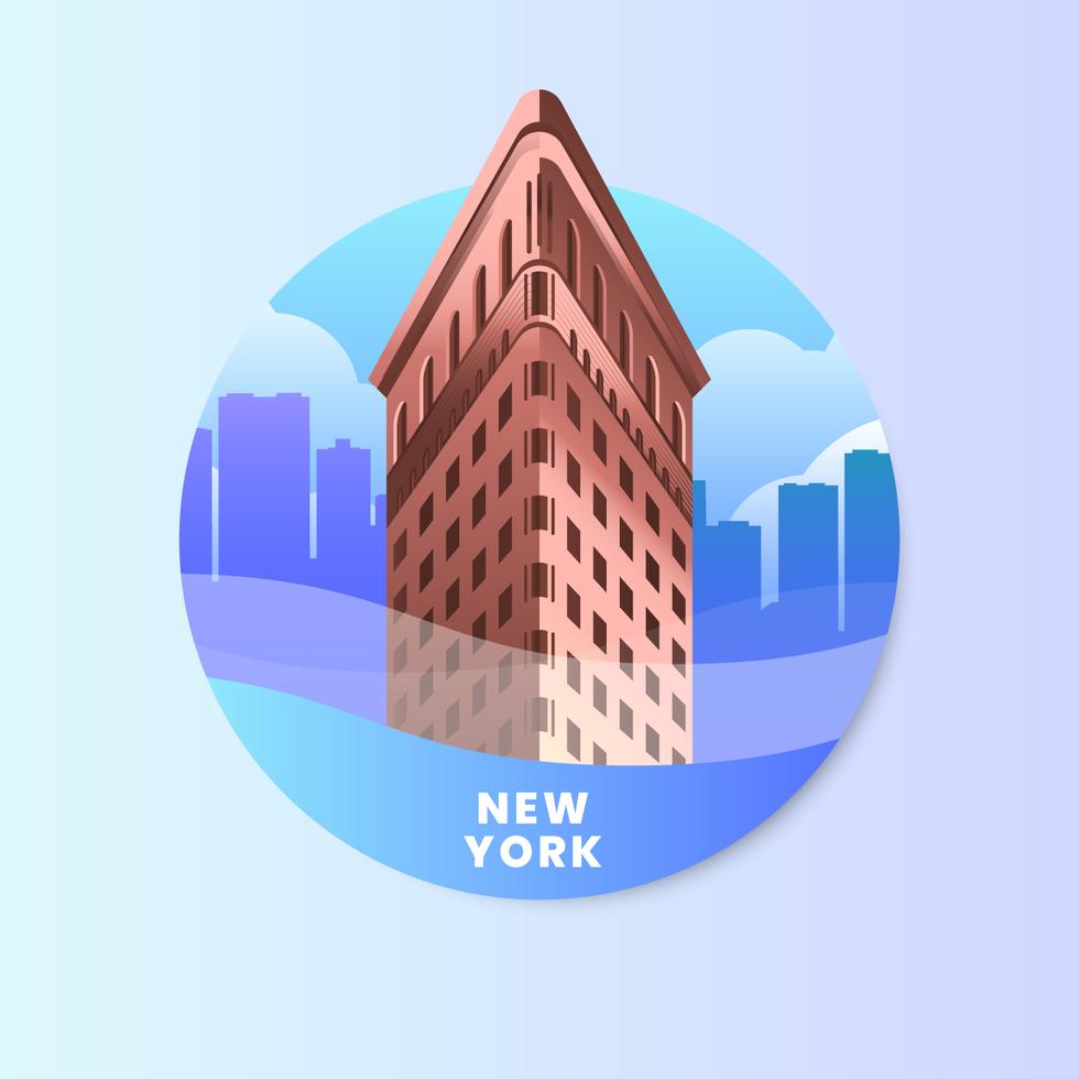 Flatiron Building New York With Cityscape Vector Illustration 559794 ...