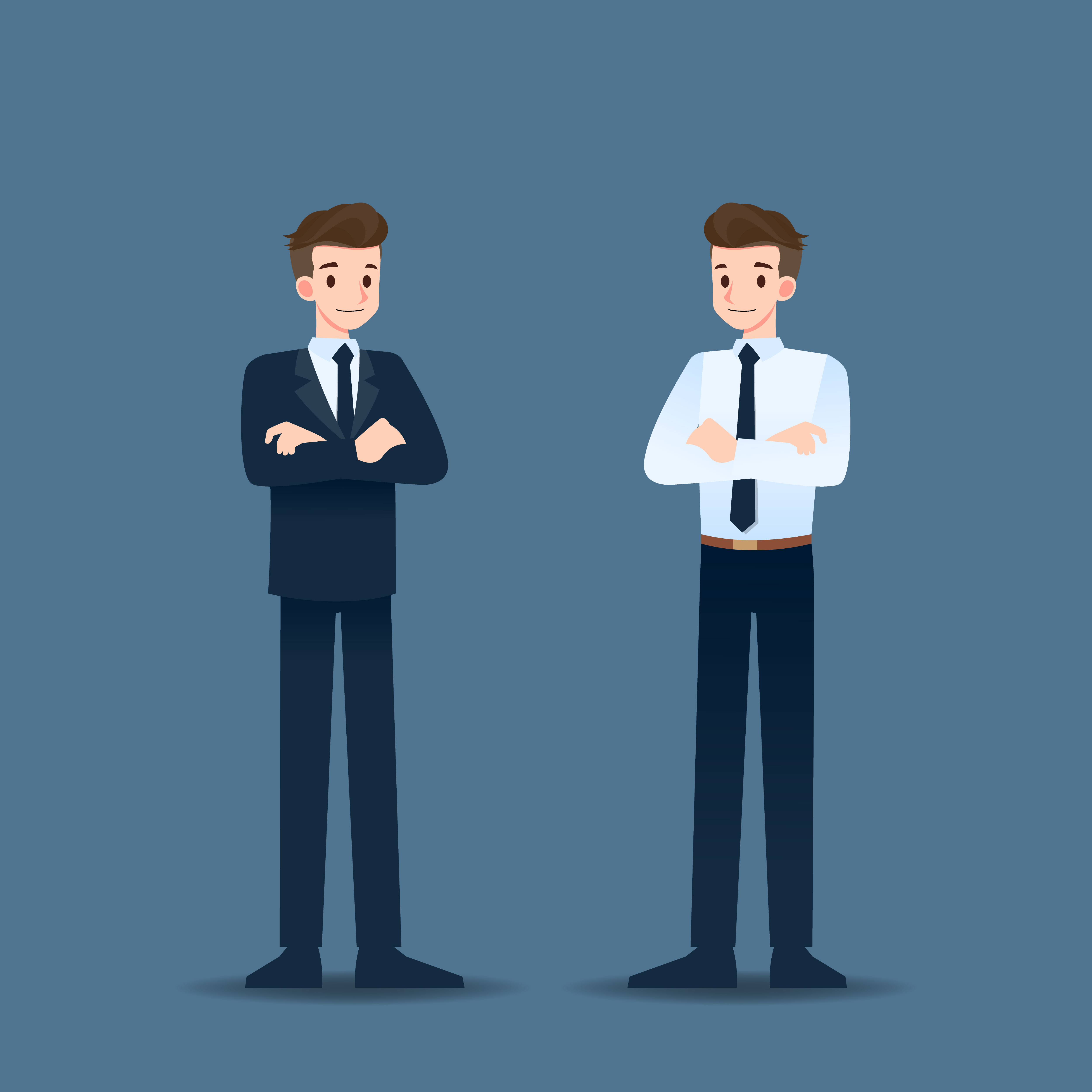 Successful smiling businessman standing and crossed arms. 560041 Vector ... Successful smiling businessman standing and crossed arms. 560041 Vector ...