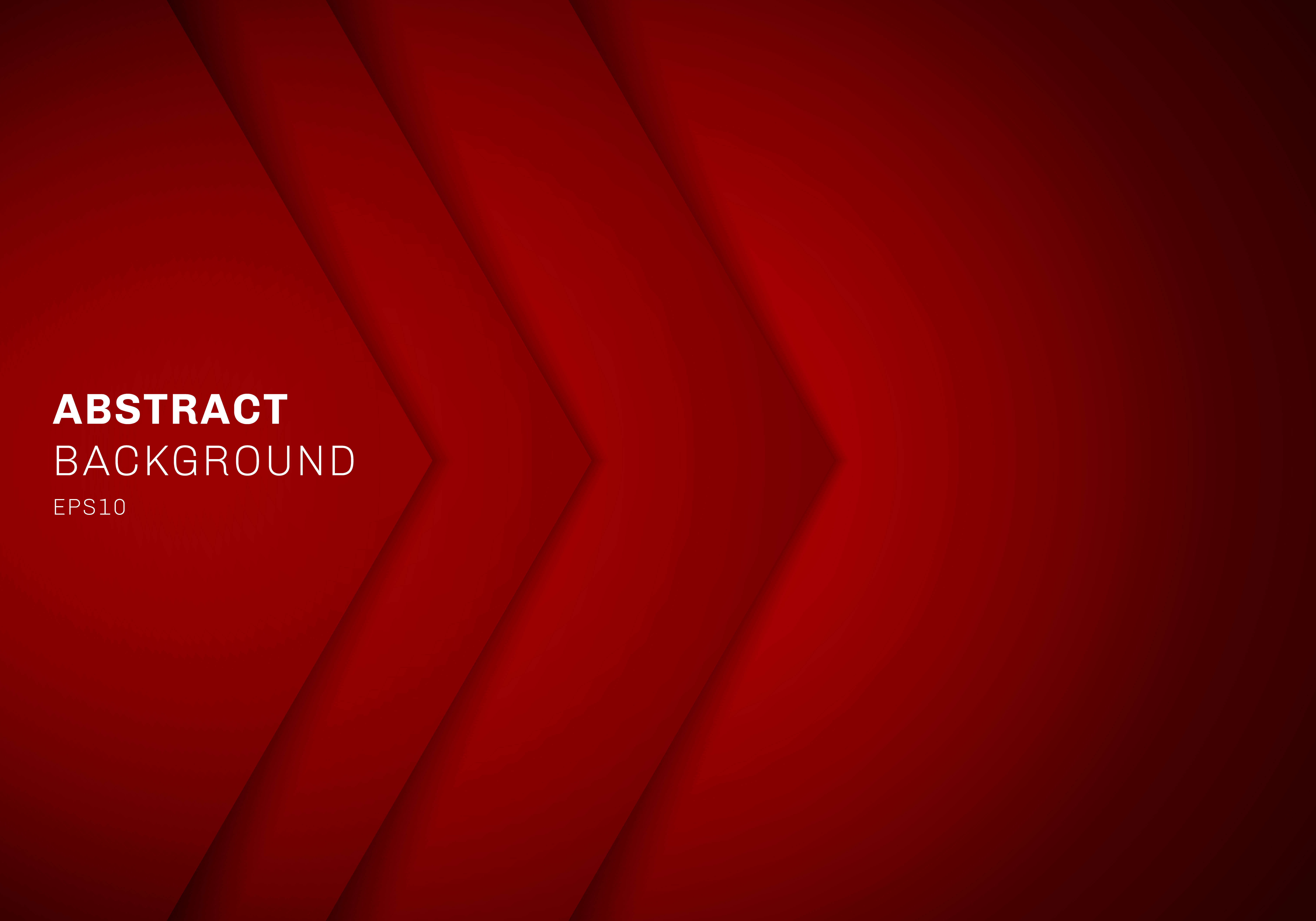 Abstract Template 3d Red Triangle With Overlap Paper Layer Gradient Color With Copy Space