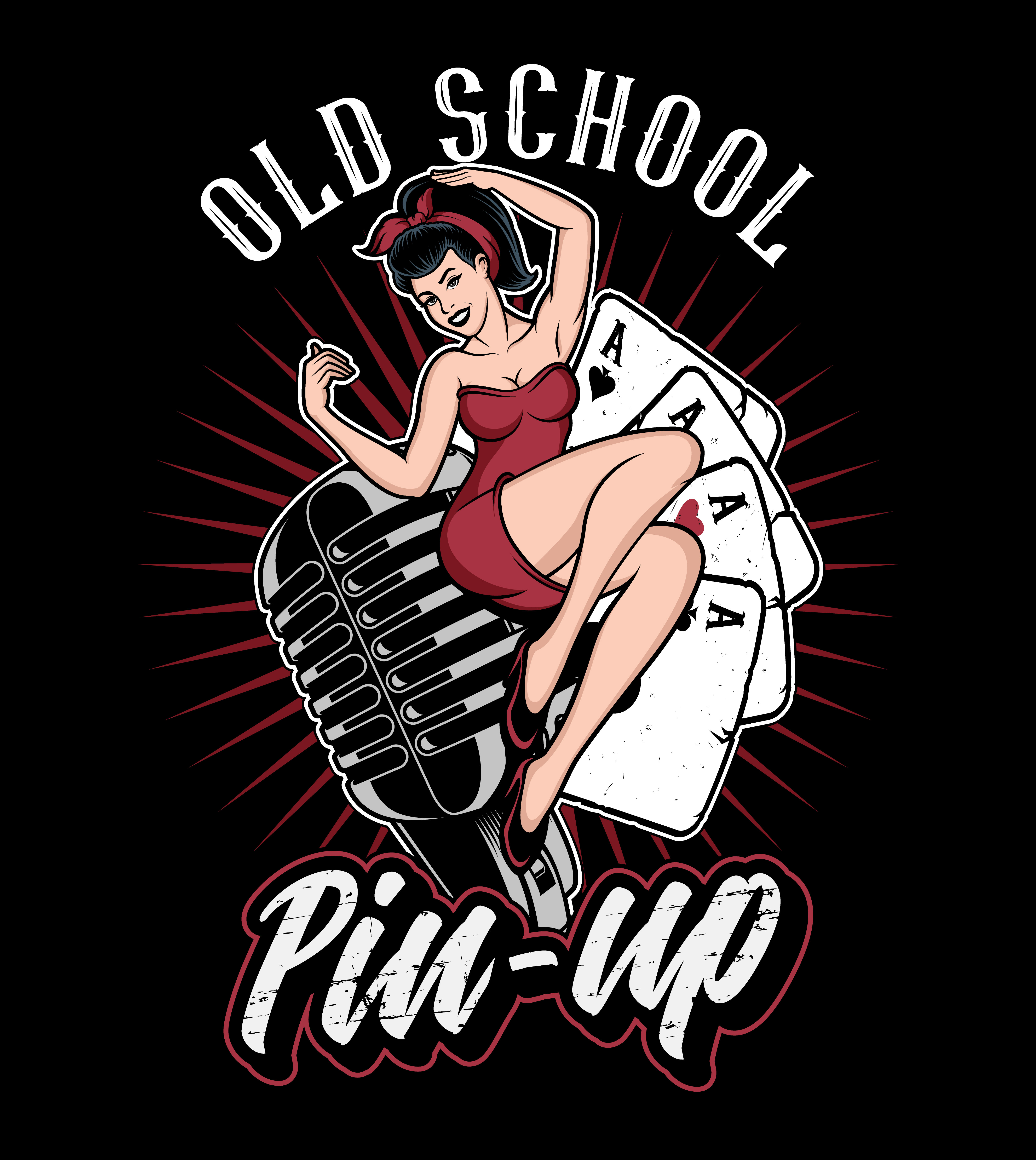 Pin up girl on the microphone. 560940 Vector Art at Vecteezy Pin up girl on the microphone. 560940 Vector Art at Vecteezy