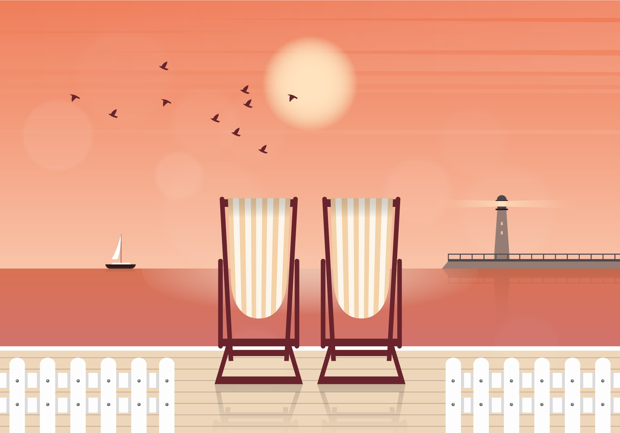 Vector Landscape Illustration 562860 Vector Art at Vecteezy