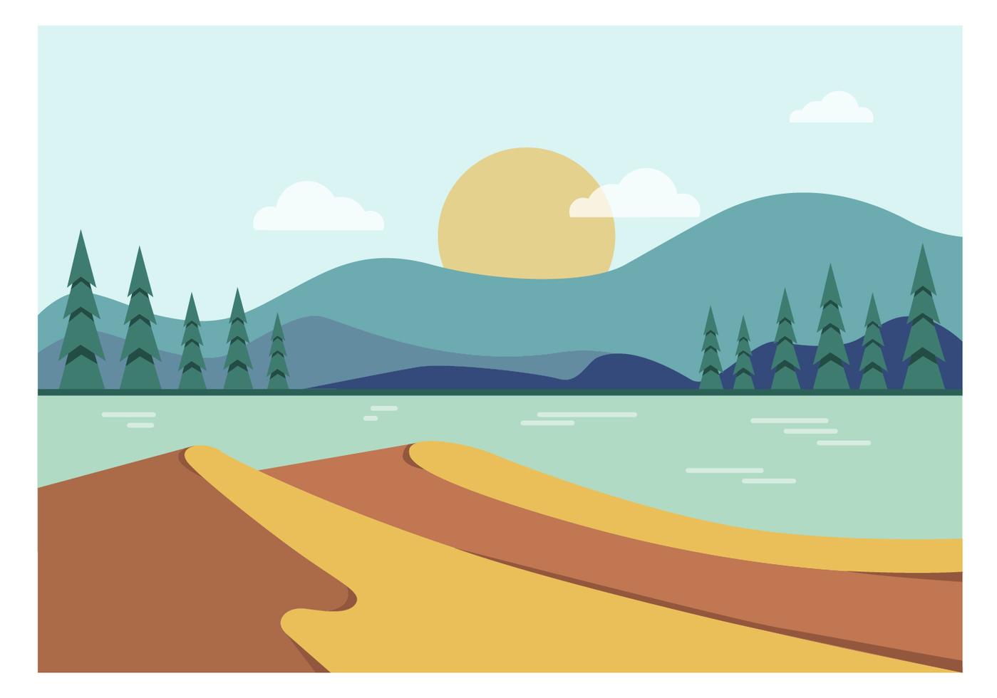 Vector Landscape Illustration 563071 Vector Art at Vecteezy
