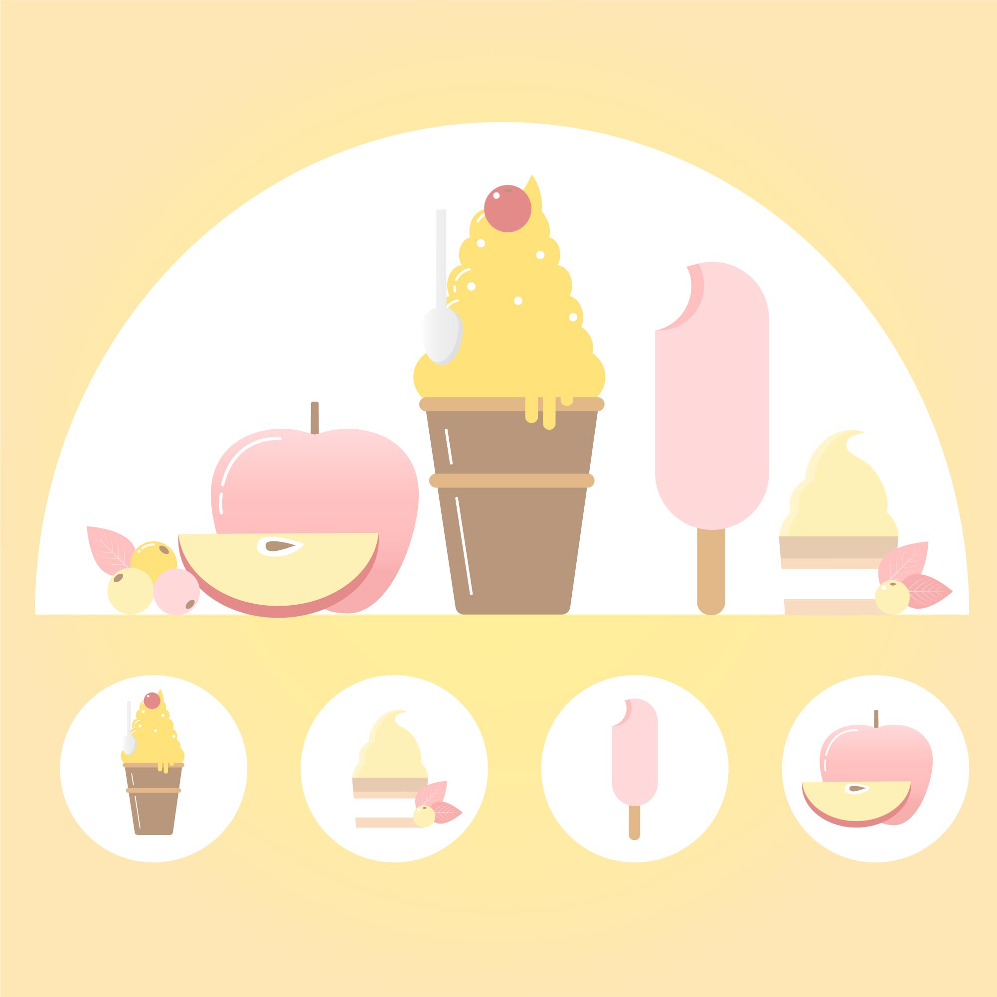 Vector Food Elements 563105 Vector Art At Vecteezy