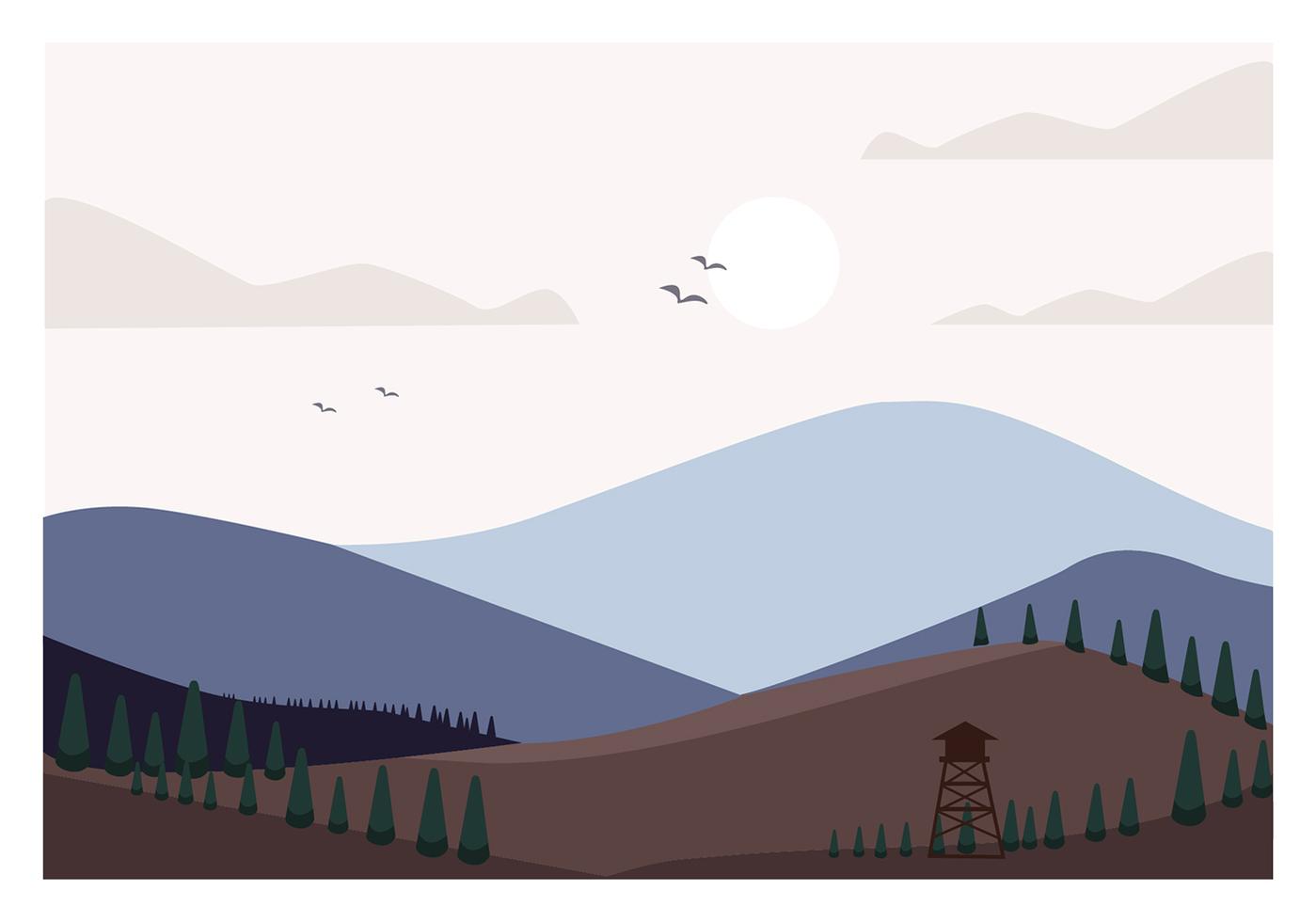 Vector Landscape Illustration 563120 Vector Art at Vecteezy