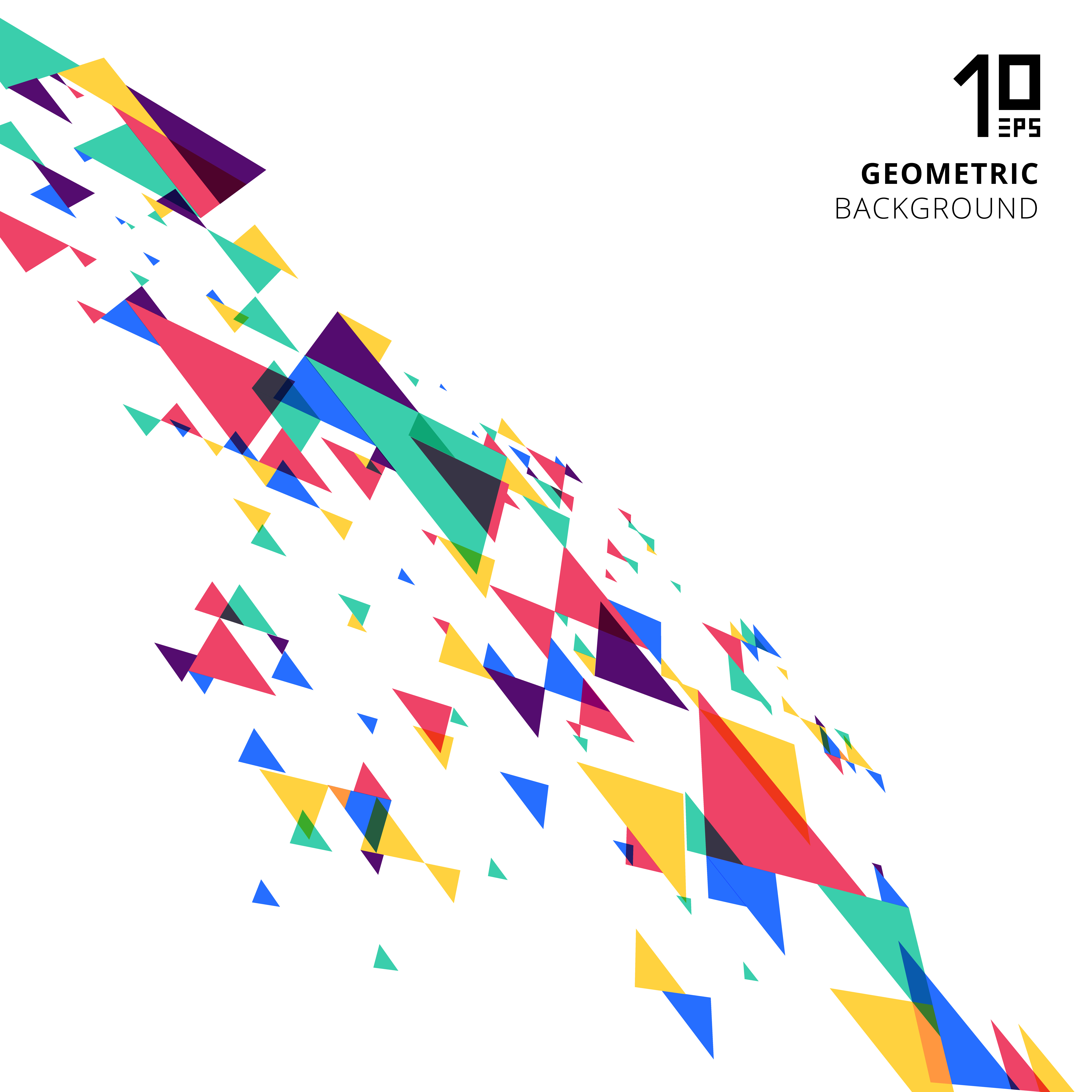 Abstract Element Colorful And Creative Modern Geometric Overlapping Triangles Perspective On