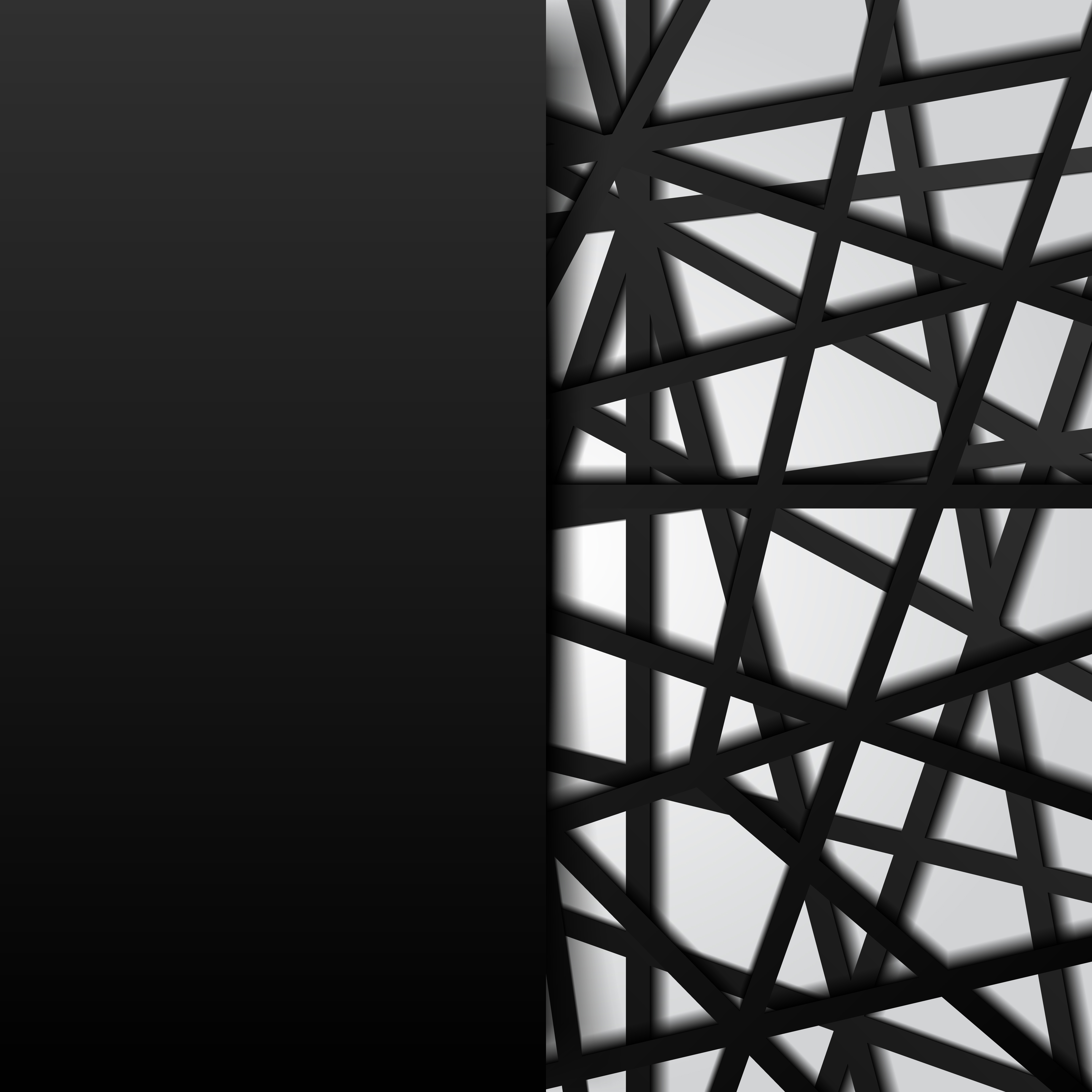 Abstract Template Black Lines Futuristic Overlapping White Background Digital Connection