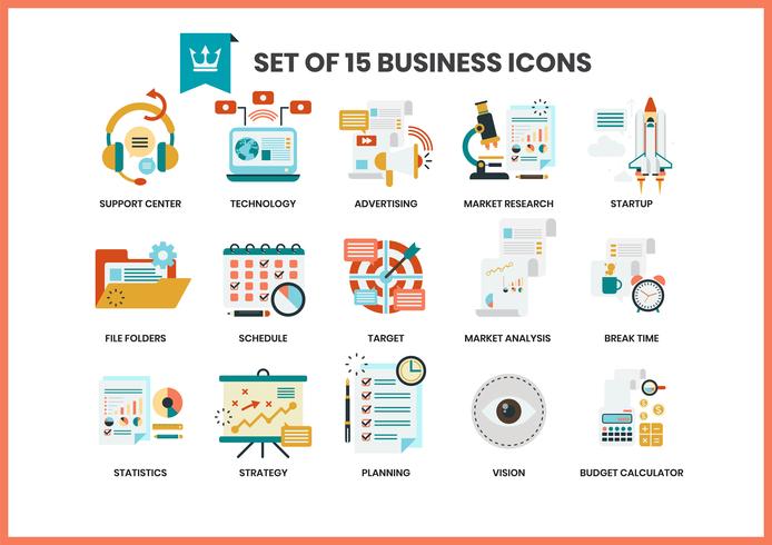 Business icons set for business 566714 Vector Art at Vecteezy