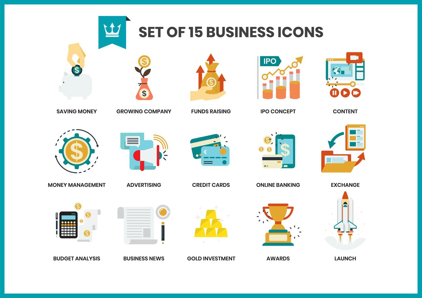 Business icons set for business 566731 Vector Art at Vecteezy