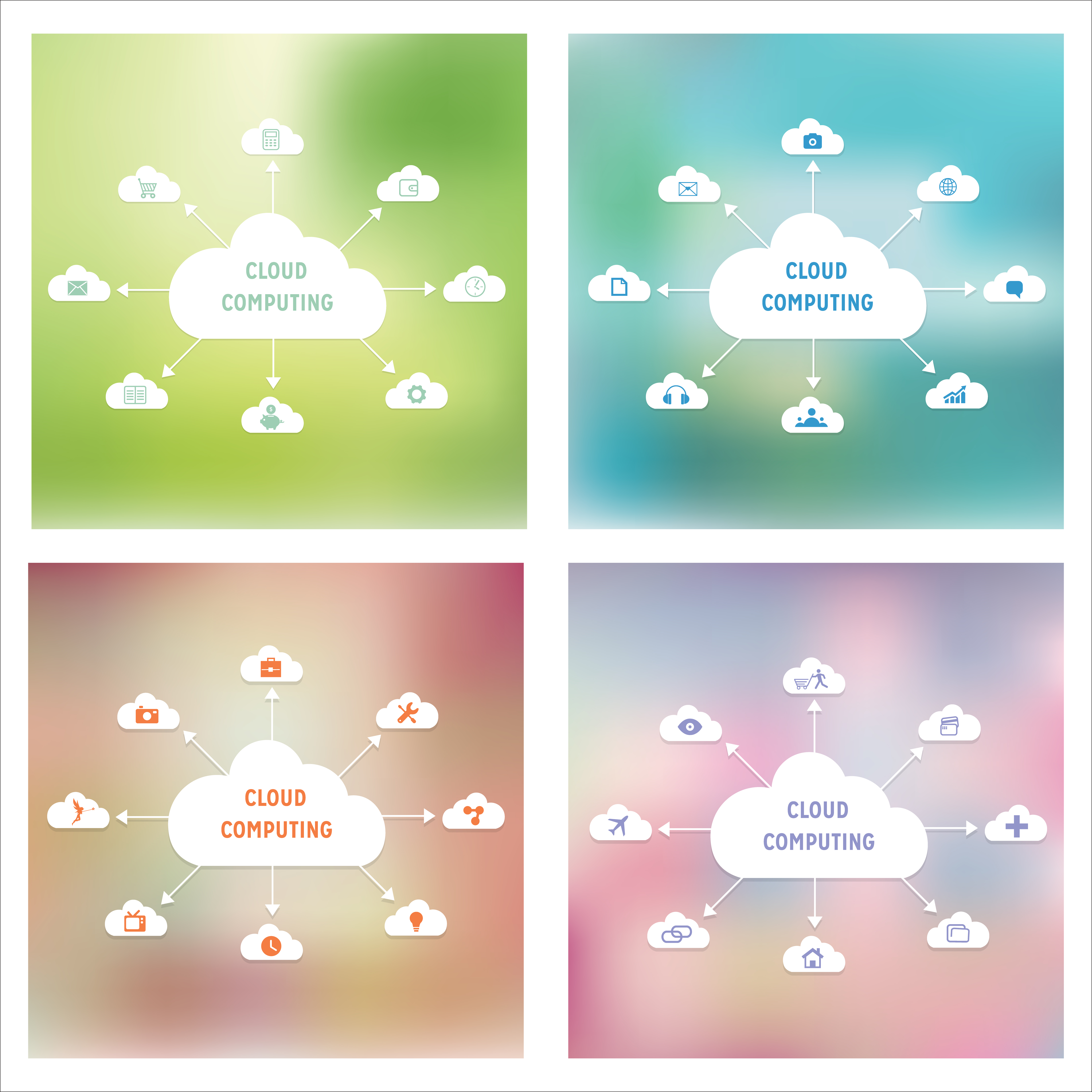 Vector Cloud Computing Technology Abstract Scheme 569818 Vector Art At
