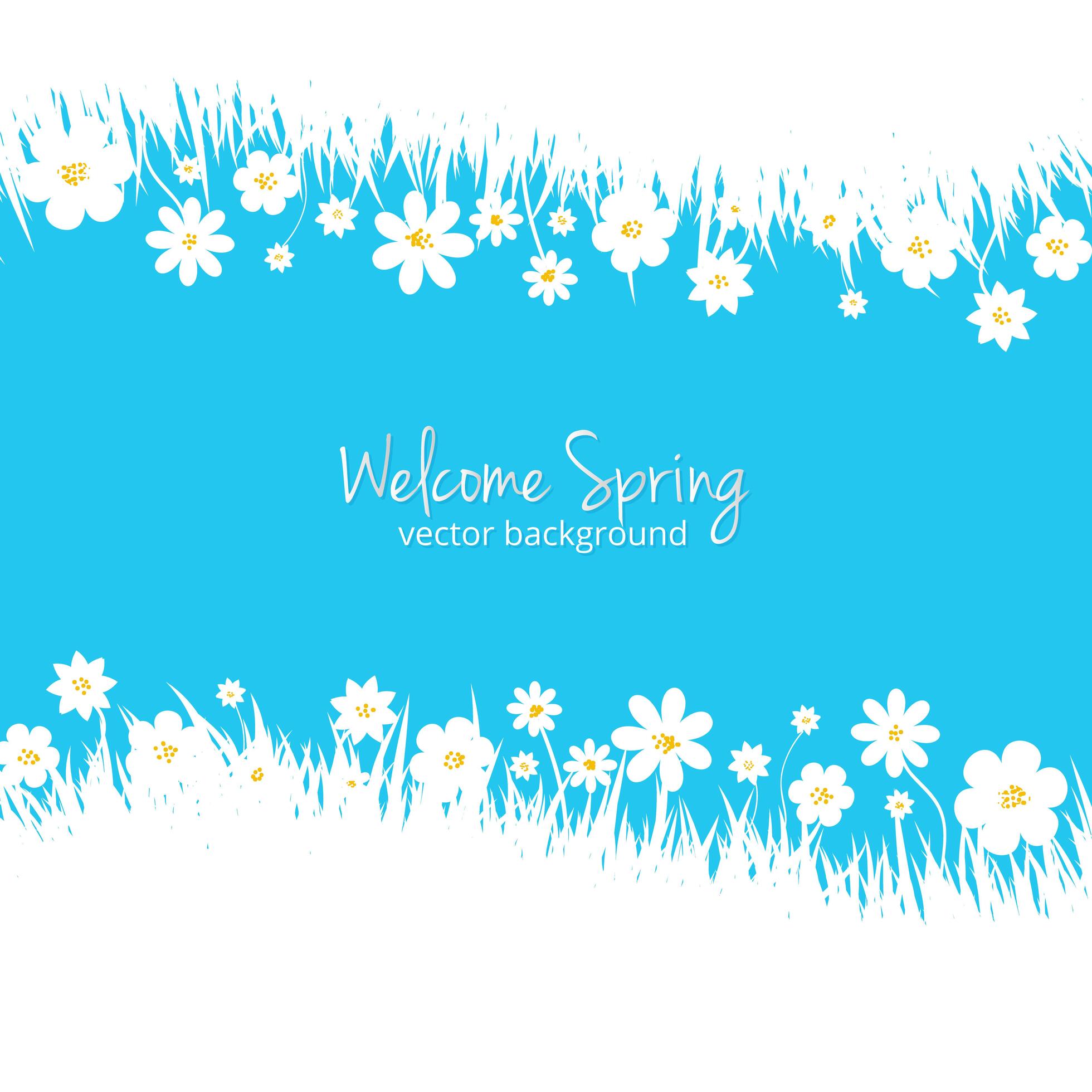 Blue spring background with place for text 569922 Vector Art at Vecteezy